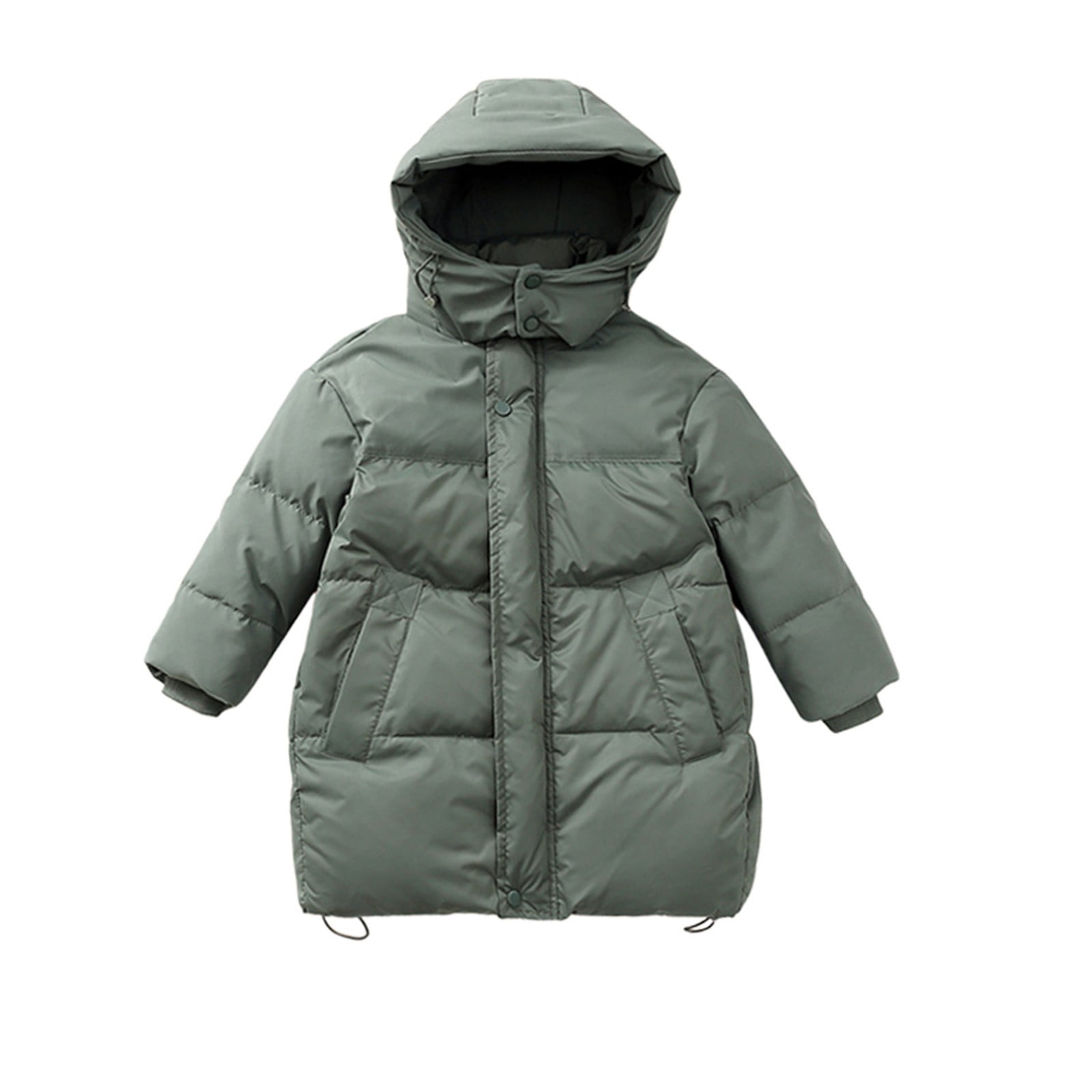 LIJCC Kid Girls Puffer Jacket with Hood Thicken Water Resistant Long ...