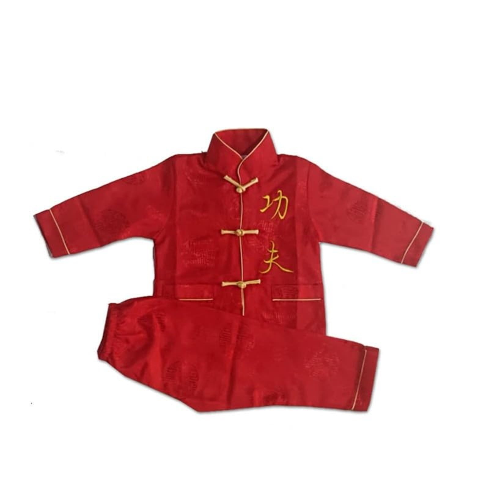 LIJCC Kids Boys 2 Piece Traditional Chinese Wing Chun Outfits Long ...