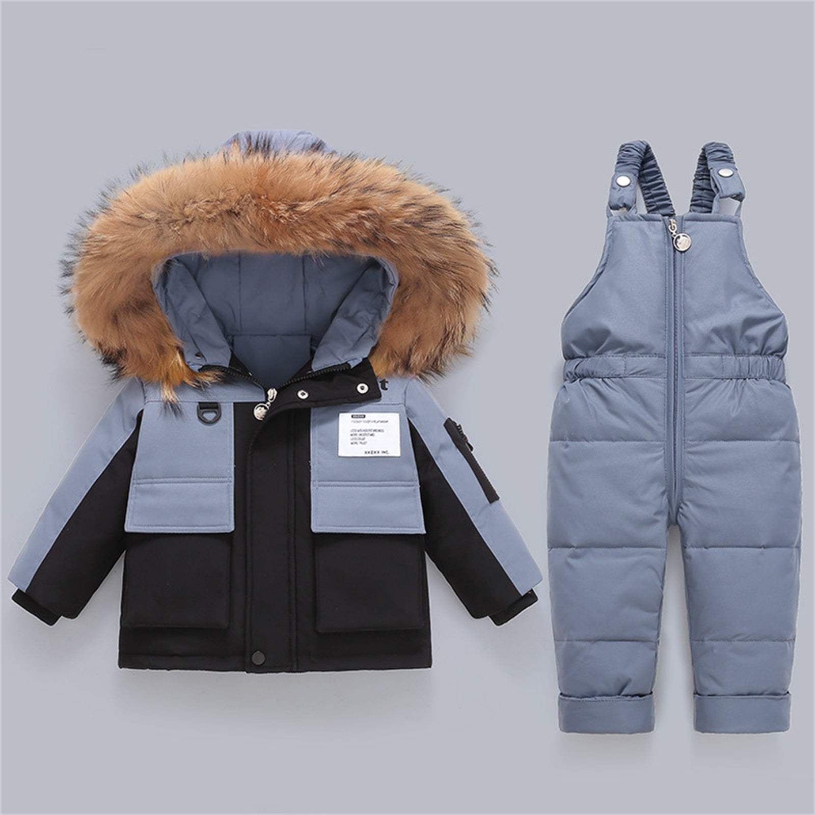 LIJCC Kids Girls 2 Piece Snow Suits Puffer Insulated Ski Jacket and ...