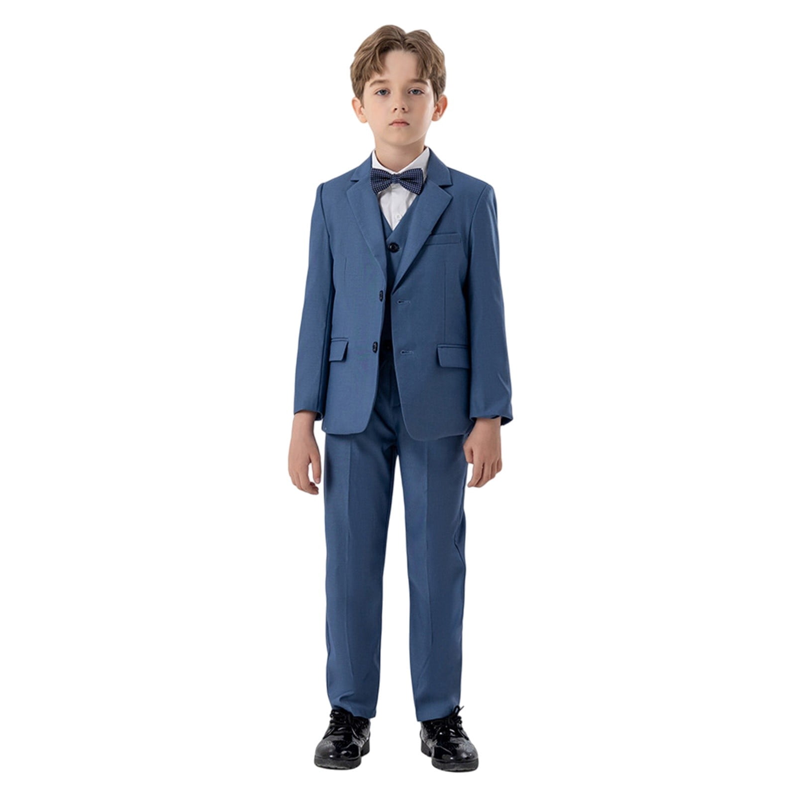 LIJCC Kids Tux for Boys Suit 4 Piece Tuxedo Suits Toddler Long Sleeve ...