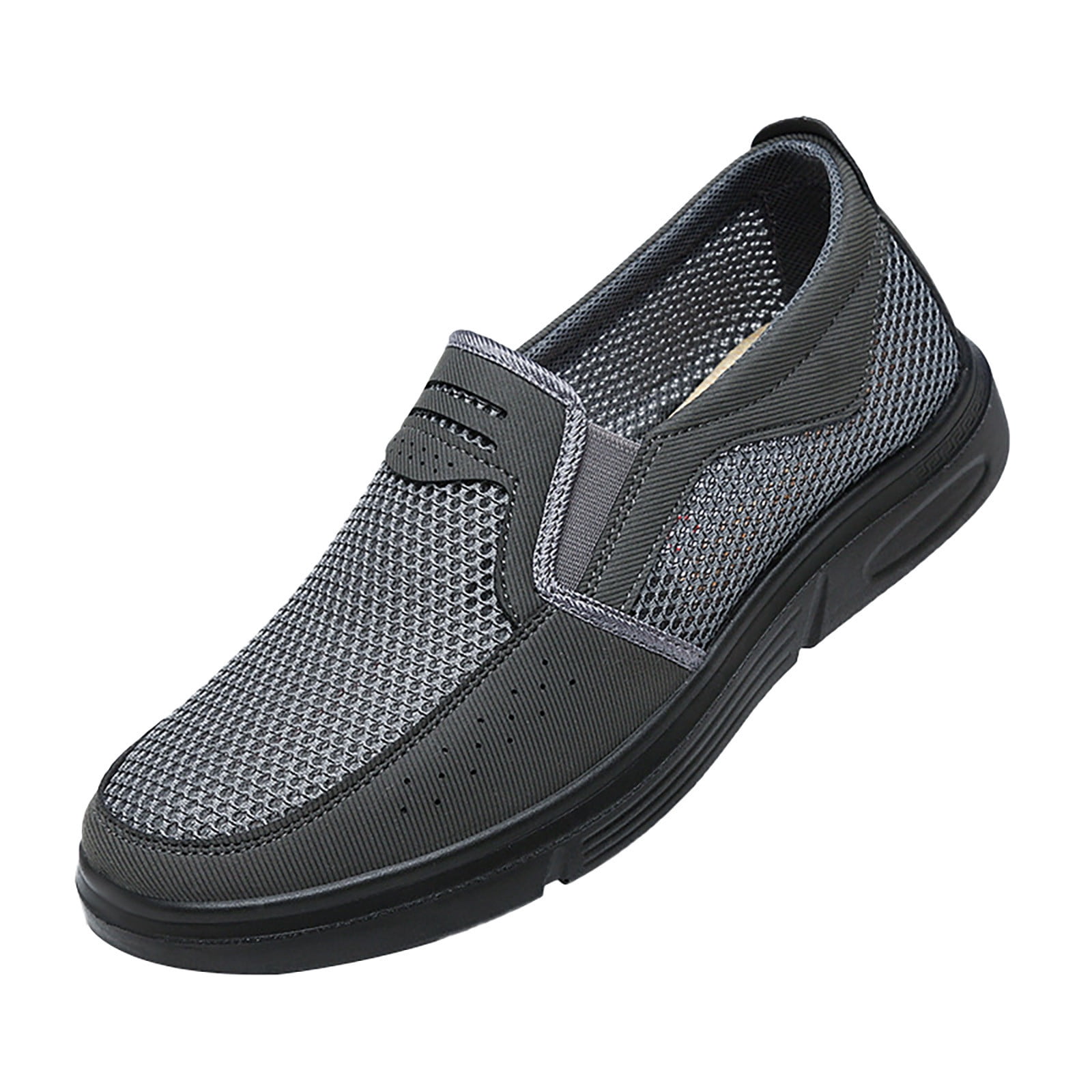 LIJCC Men's Work Shoes Non Slip Breathable Extra Wide Slip on Shoes ...