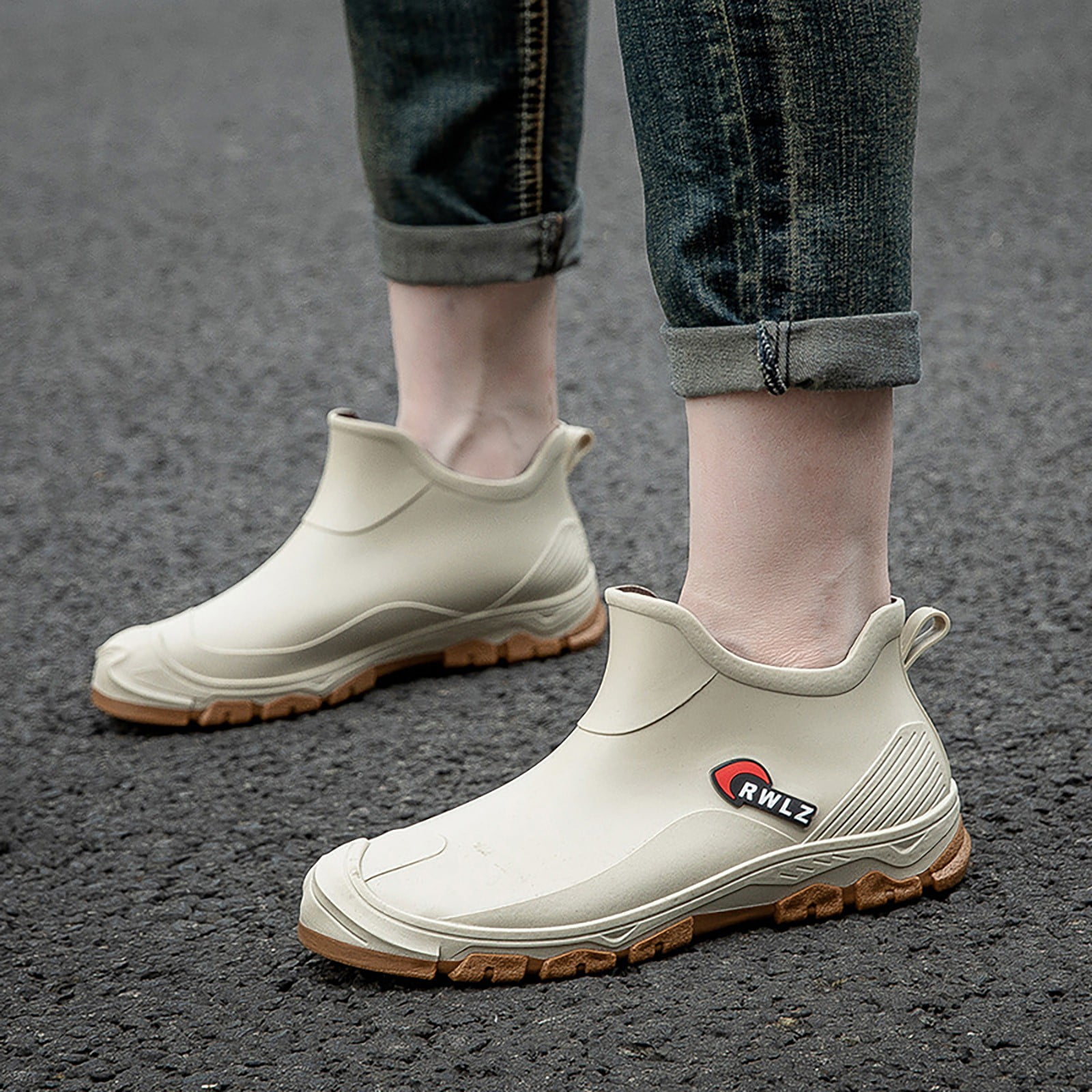 LIJCC Non Slip Work Shoes Water & Oil Resistant Food Service Shoes Men ...