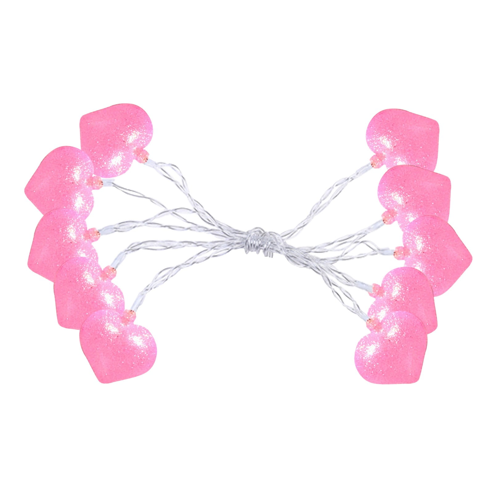 LIJCC Pink Love Light String Red Heart Shape Long Day Theme 10 for ...