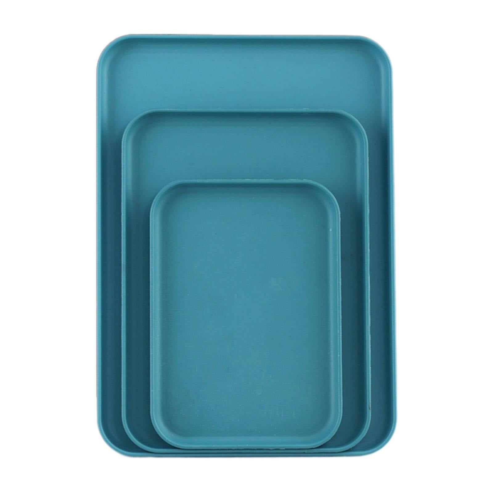 LIJCC Plastic Serving Trays for Party - Rectangular, 3 Sizes Available ...