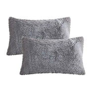 "LIFEREVO Large Fluffy Decorative Furry Body Pillow Cover, Ultra Soft ...