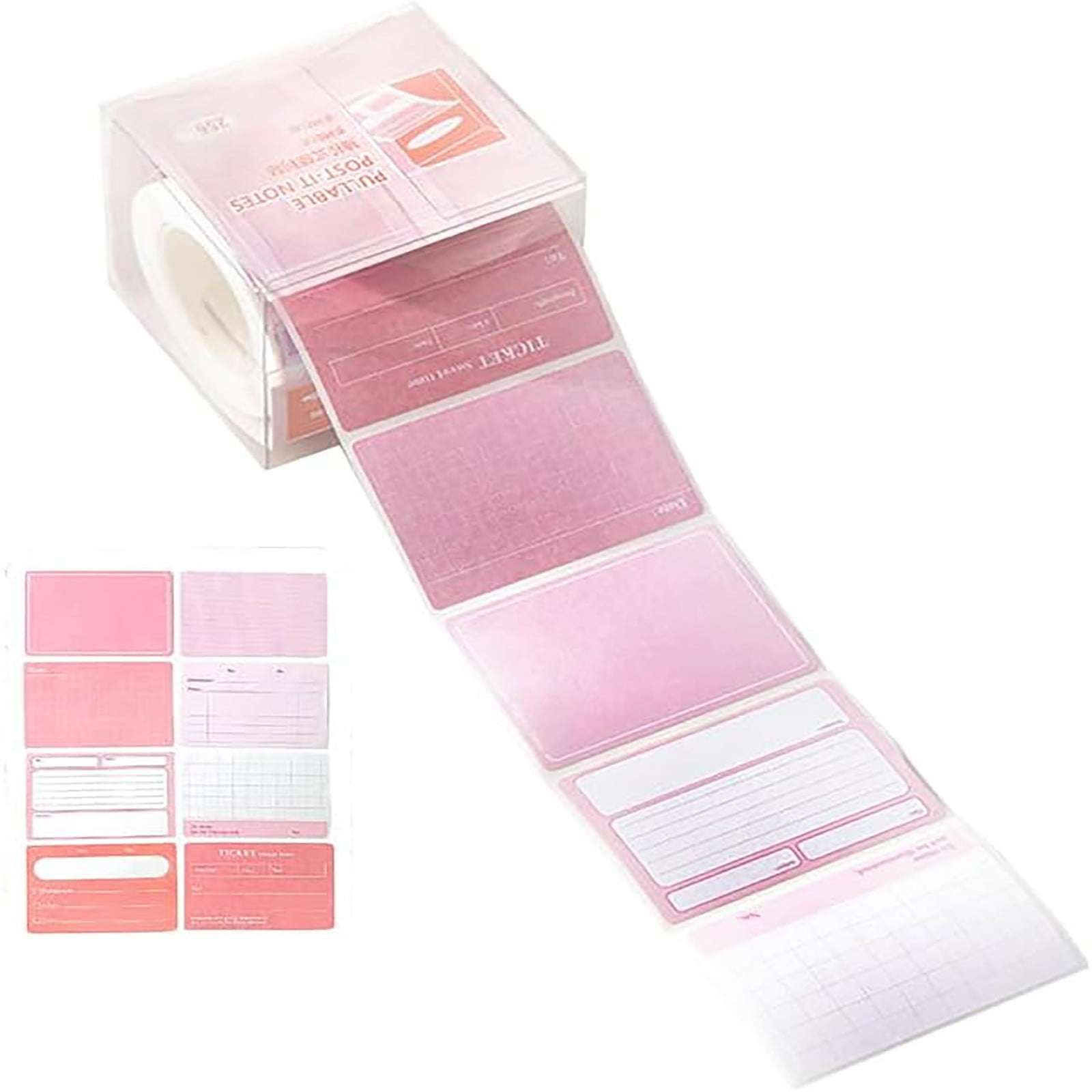 LIJCC Post-It Pvc Boxed Kraft Paper Box Sticky Notes Paper Roll Tape ...