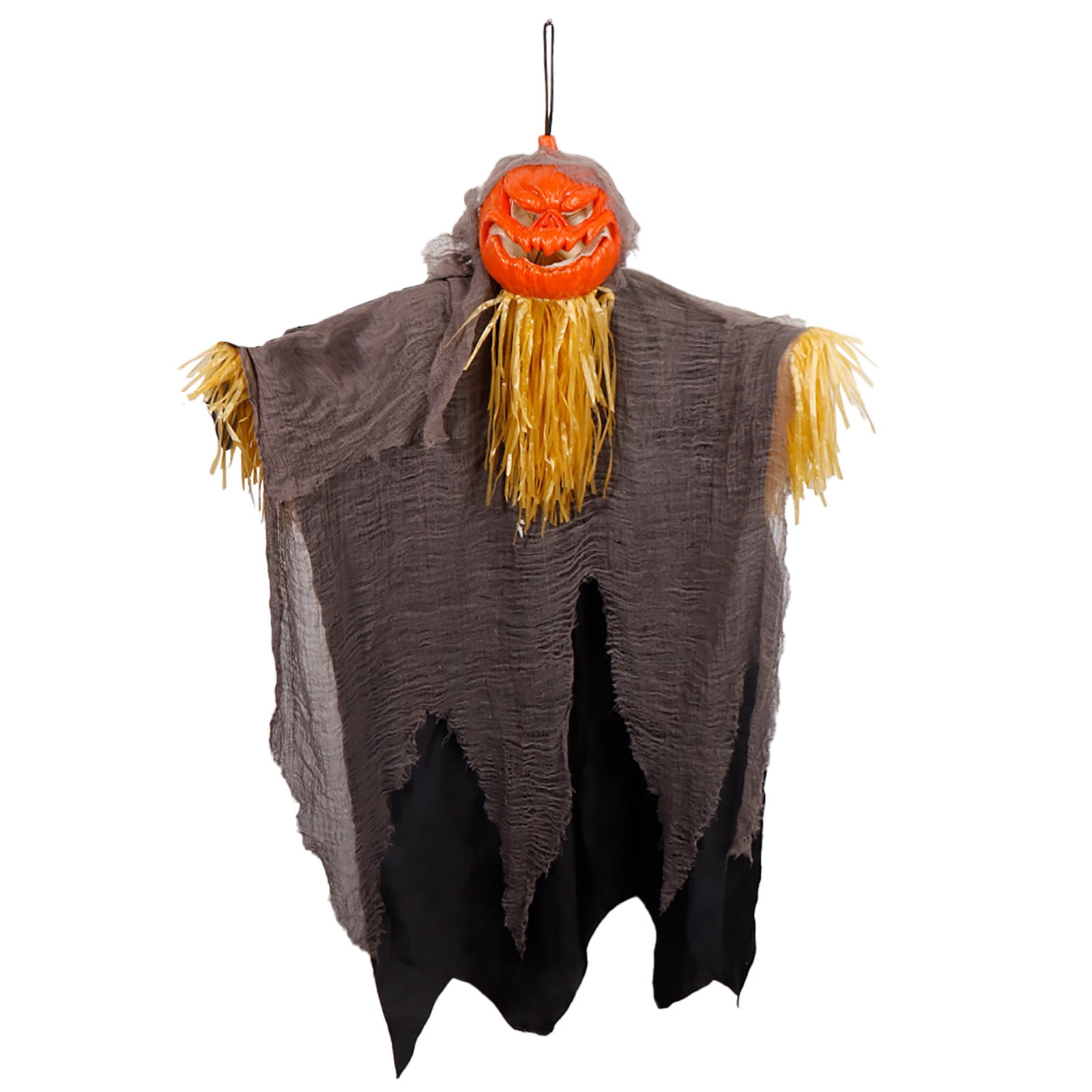 LIJCC Pumpkin Scarecrow Glowing Horror Garden Ghost Tricky Props ...