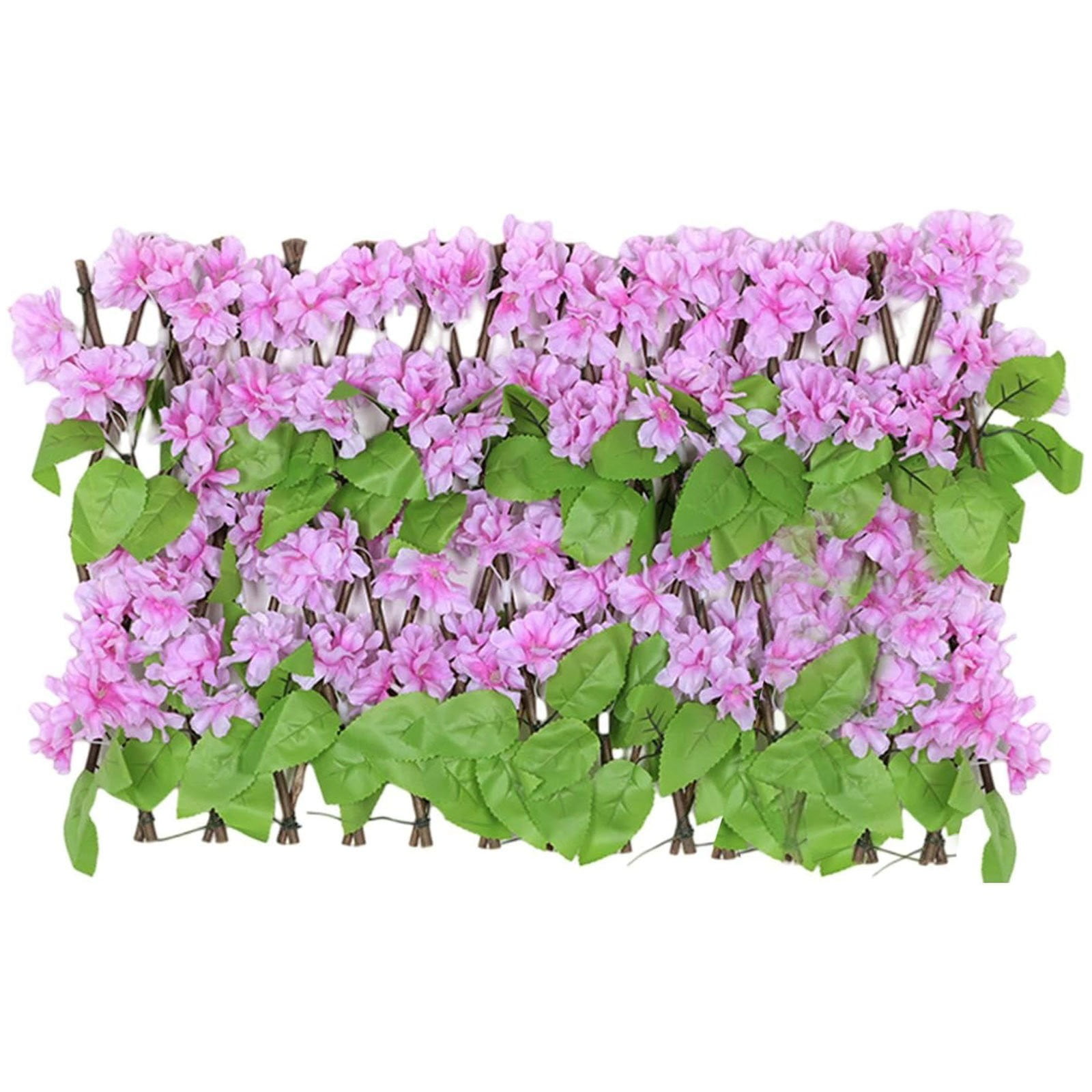 LIJCC Simulated Telescopic Green Leaf Fence Net Garden Mesh Expandable ...