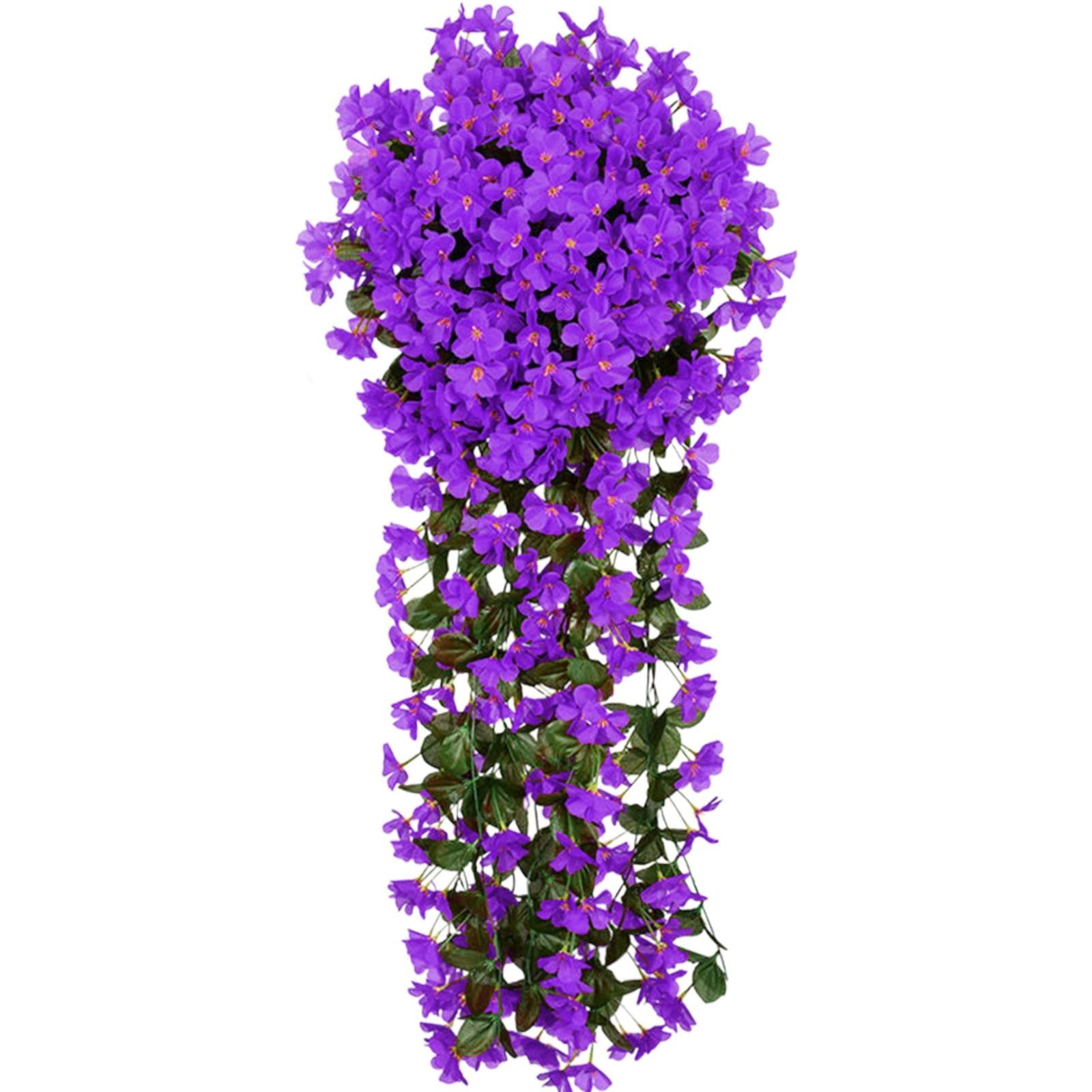 LIJCC Simulated Violet Wall Hanging Flower Vine,Artificial Orchid ...