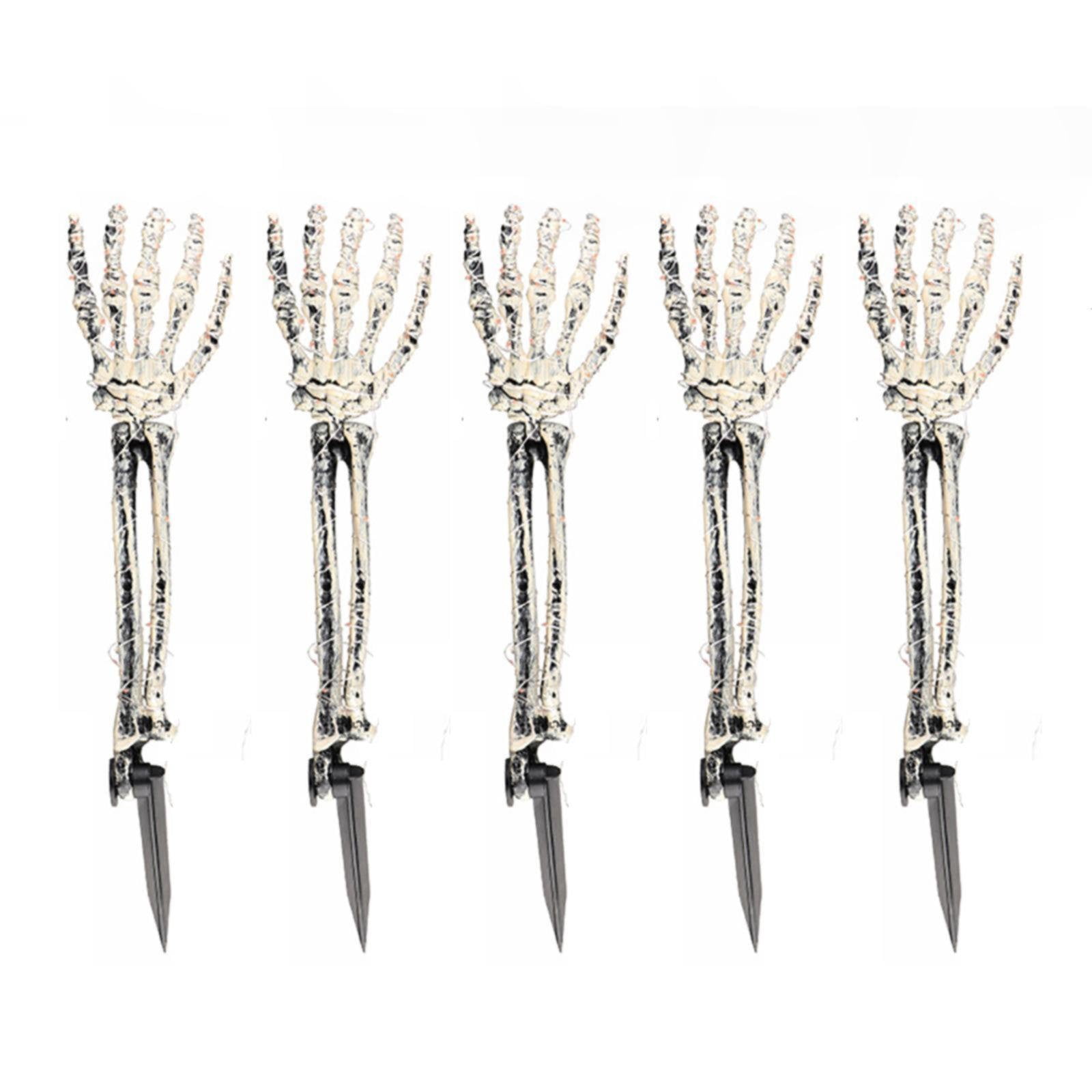 LIJCC Skeleton Hand Light Fixture,Halloween Decorations 5 Pack Lighted ...