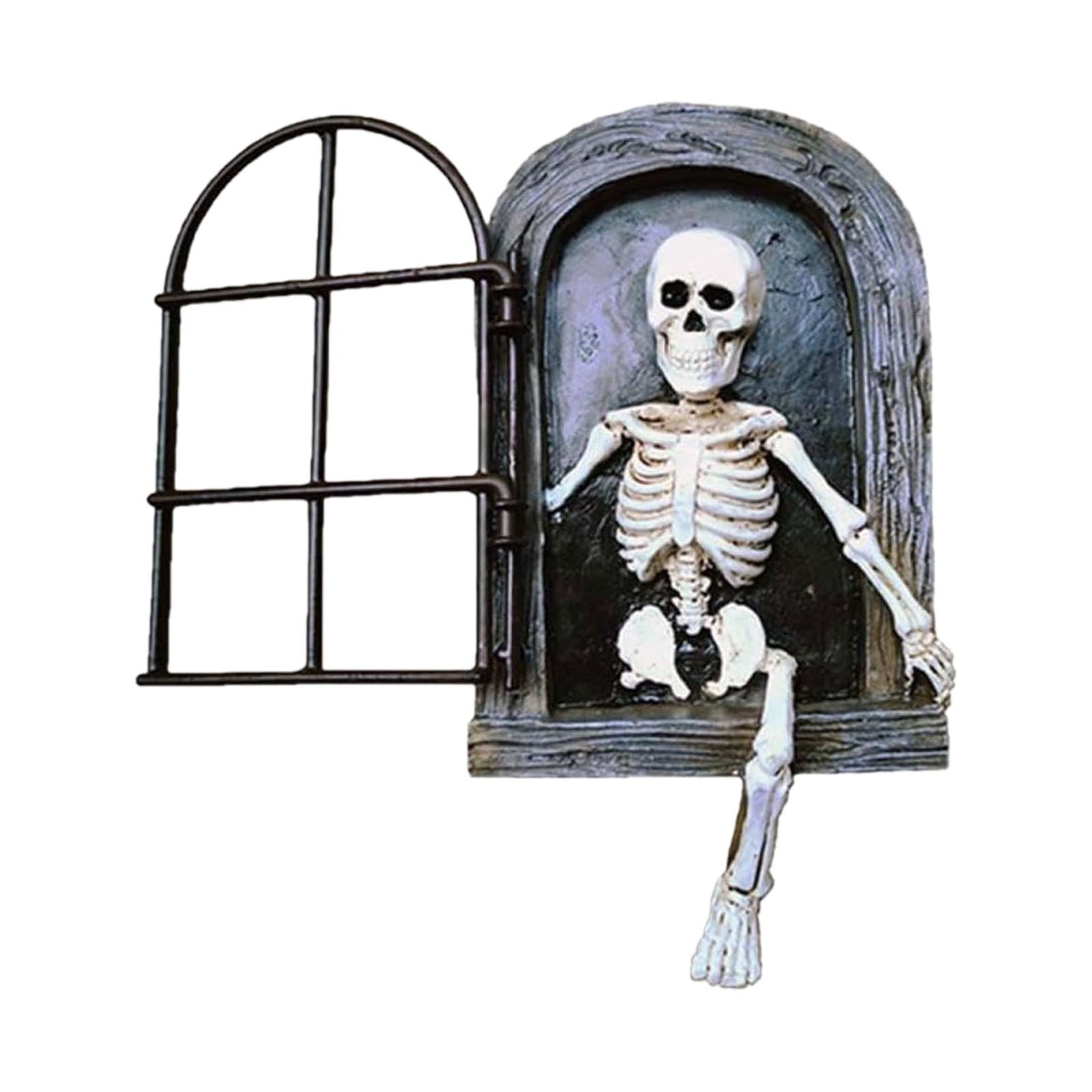 LIJCC Skull Pendant,Skeleton Out The Door Tree Hugger Garden Statue ...