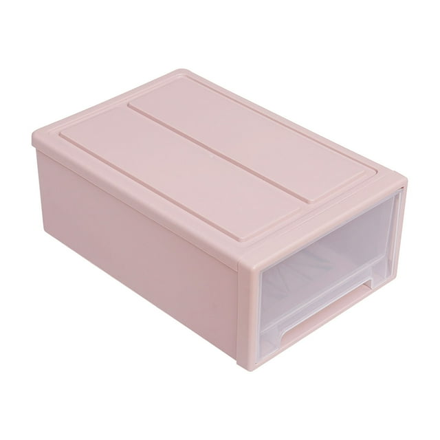 LIJCC Stackable Transparent Plastic Drawer Storage Cabinet Storage Box ...
