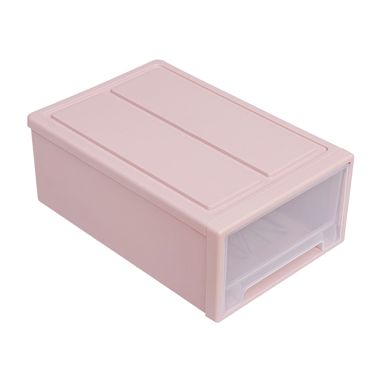 LIJCC Stackable Transparent Plastic Drawer Storage Cabinet Storage Box ...