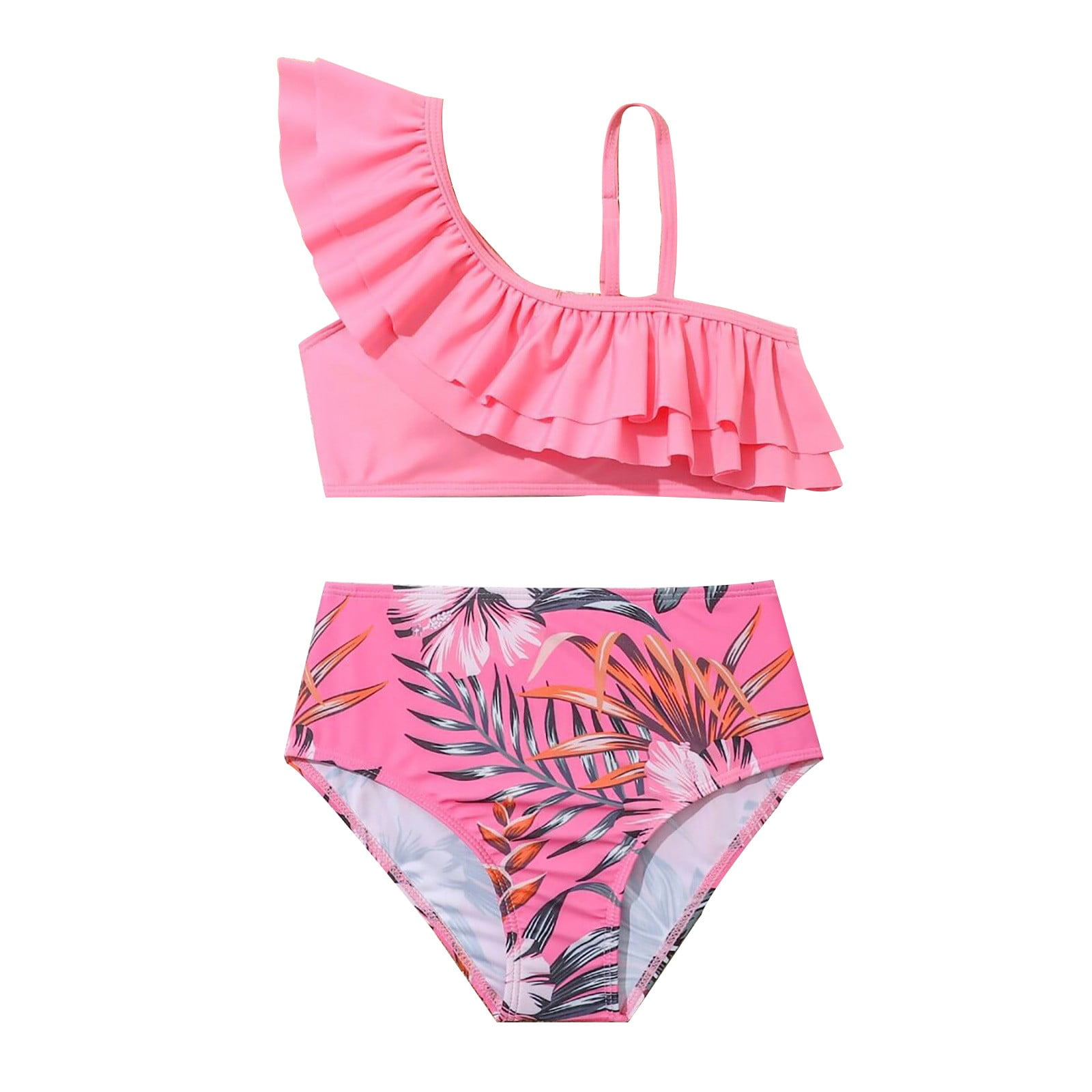 LIJCC Summer Kids Swimwear Classic Girl's Girl Swimwear Kids Floral ...