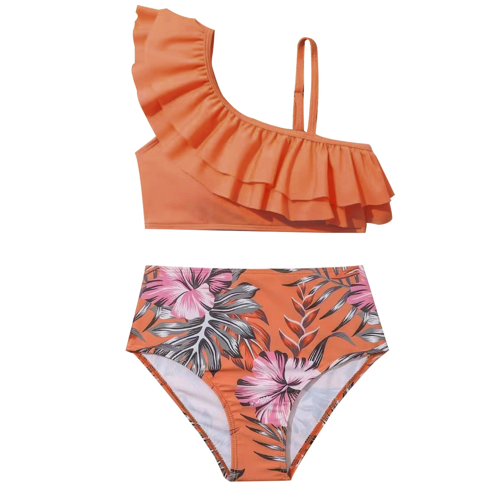 LIJCC Summer Kids Swimwear Classic Girl's Girl Swimwear Kids Floral ...