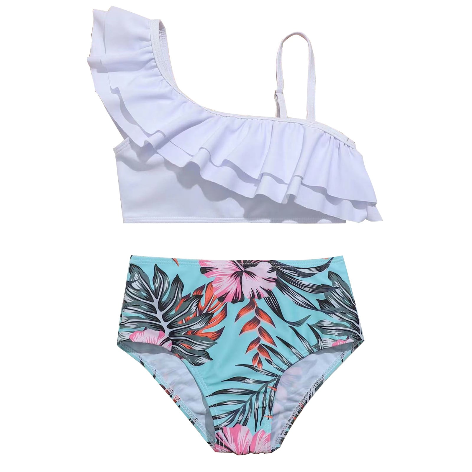 LIJCC Summer Kids Swimwear Classic Girl's Girl Swimwear Kids Floral ...