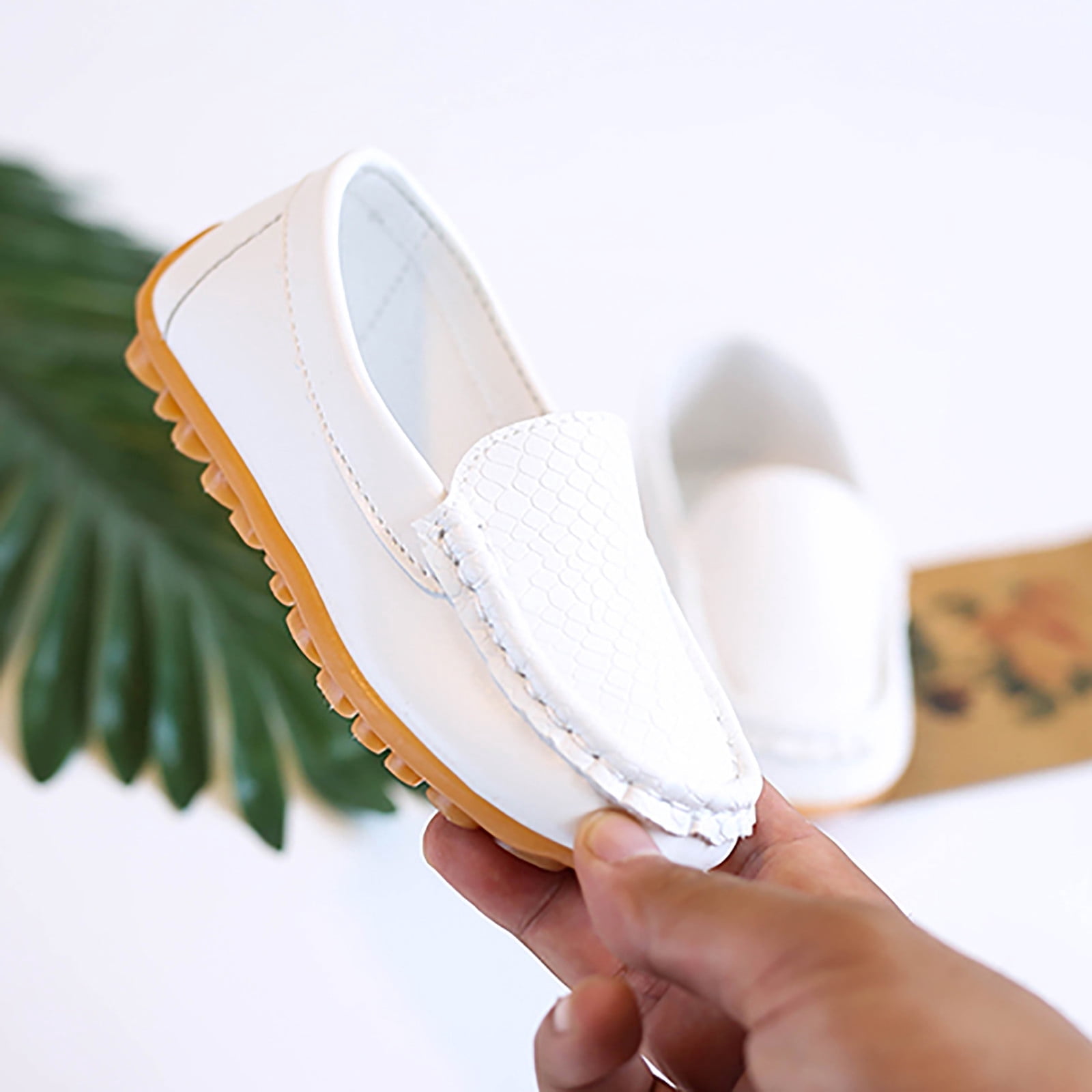 LIJCC Toddler Boys Girls Comfort Loafer Shoes Soft Synthetic Leather ...