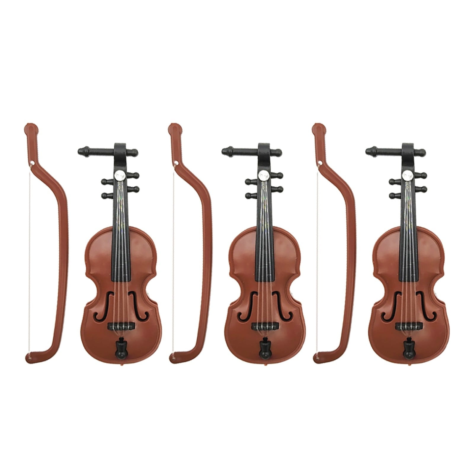 LIJCC Violin Toy Ornaments Wooden Grain Violin Doll House Miniature ...