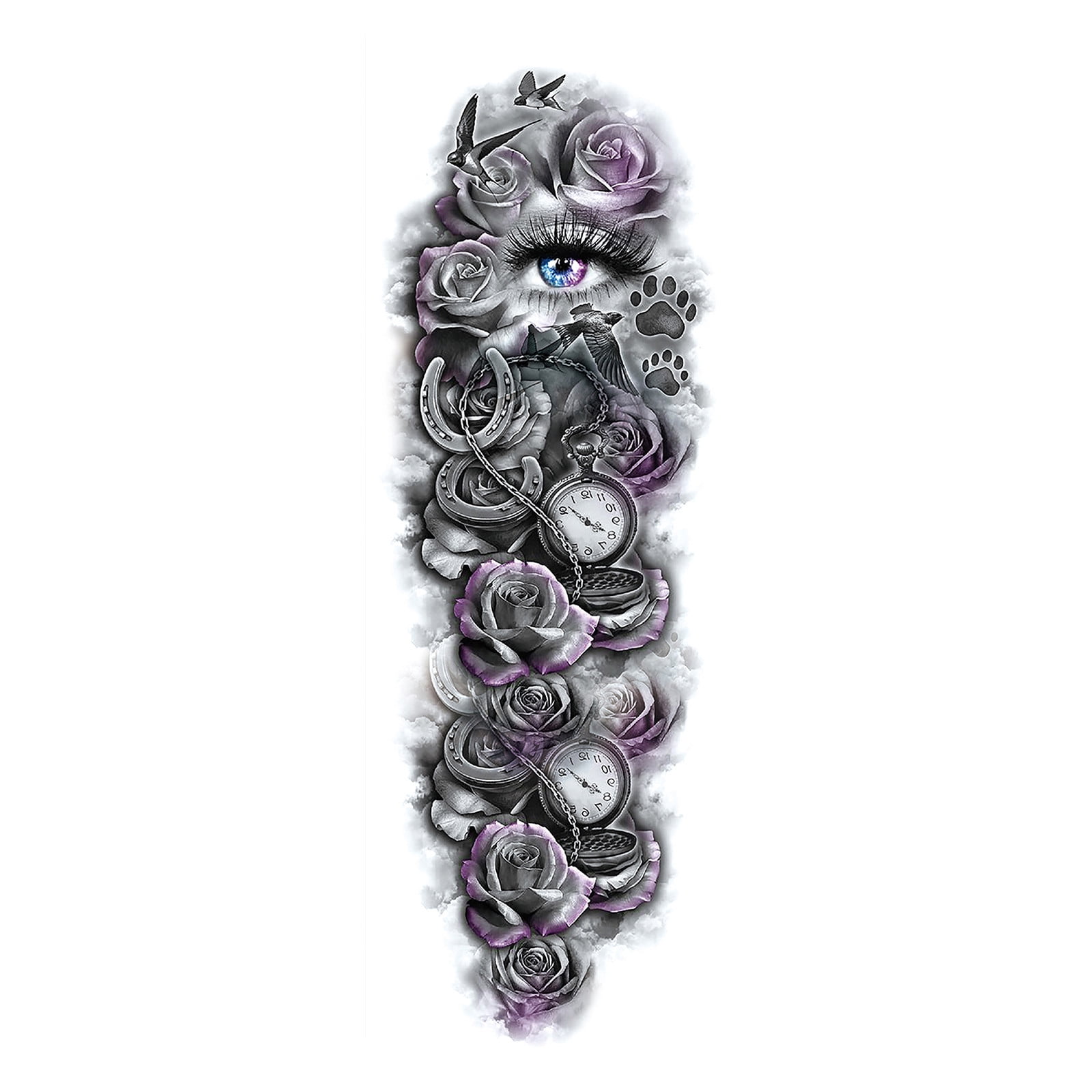 LIJCC Waterproof Tattoo Arm Sticker,3D Temporary Tattoos Tatoo Art Men ...