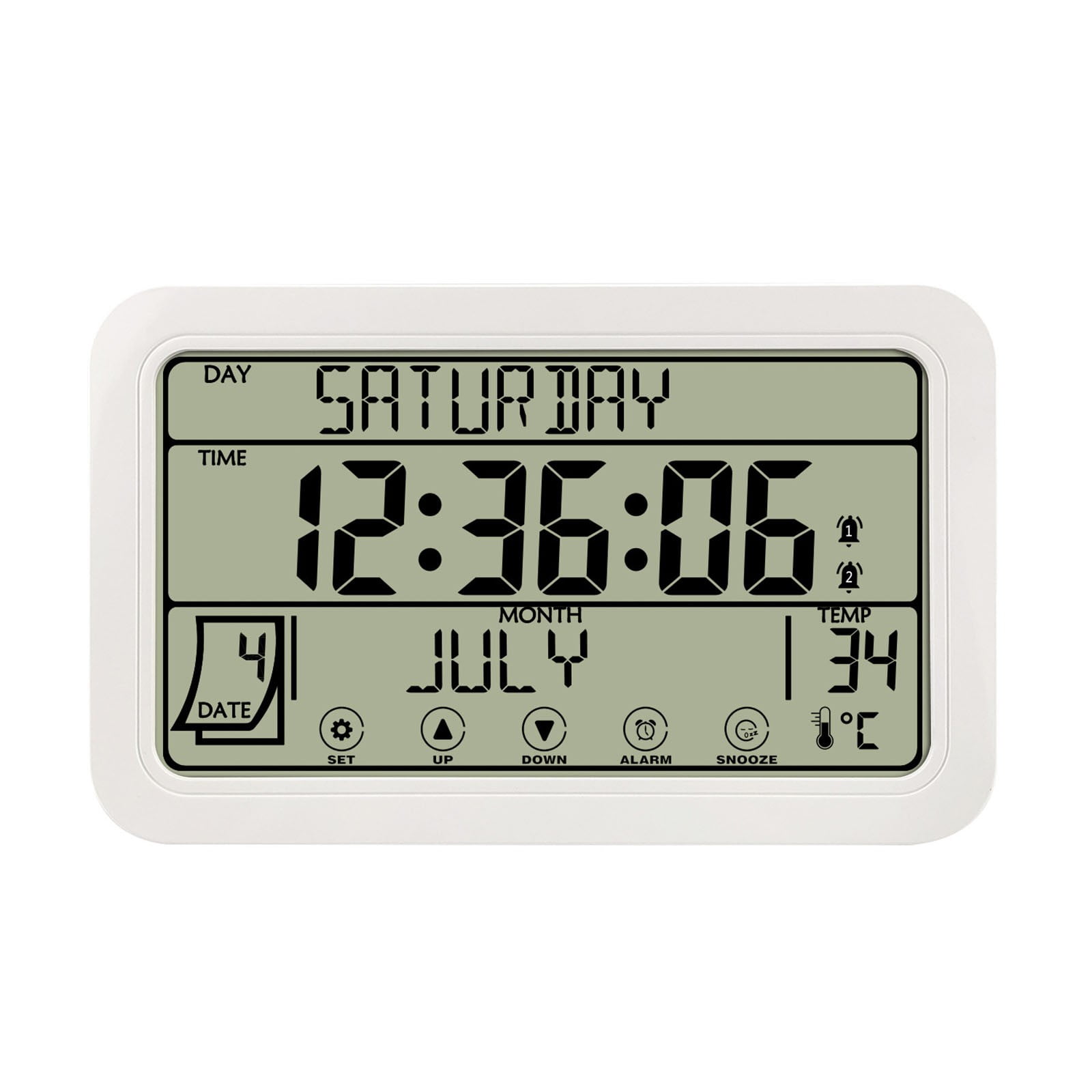 LIJCC Wireless Indoor and Outdoor Temperature Atomic Clock Wireless ...