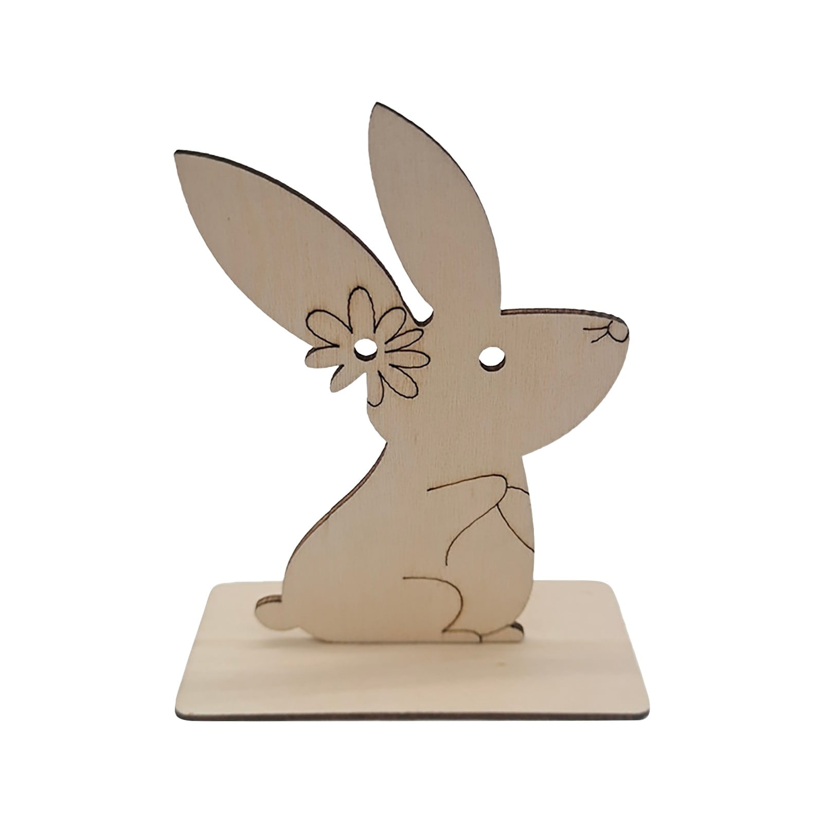 LIJCC Wooden Easter Crafts,Easter Wooden Bunny Cutouts Unfinished ...