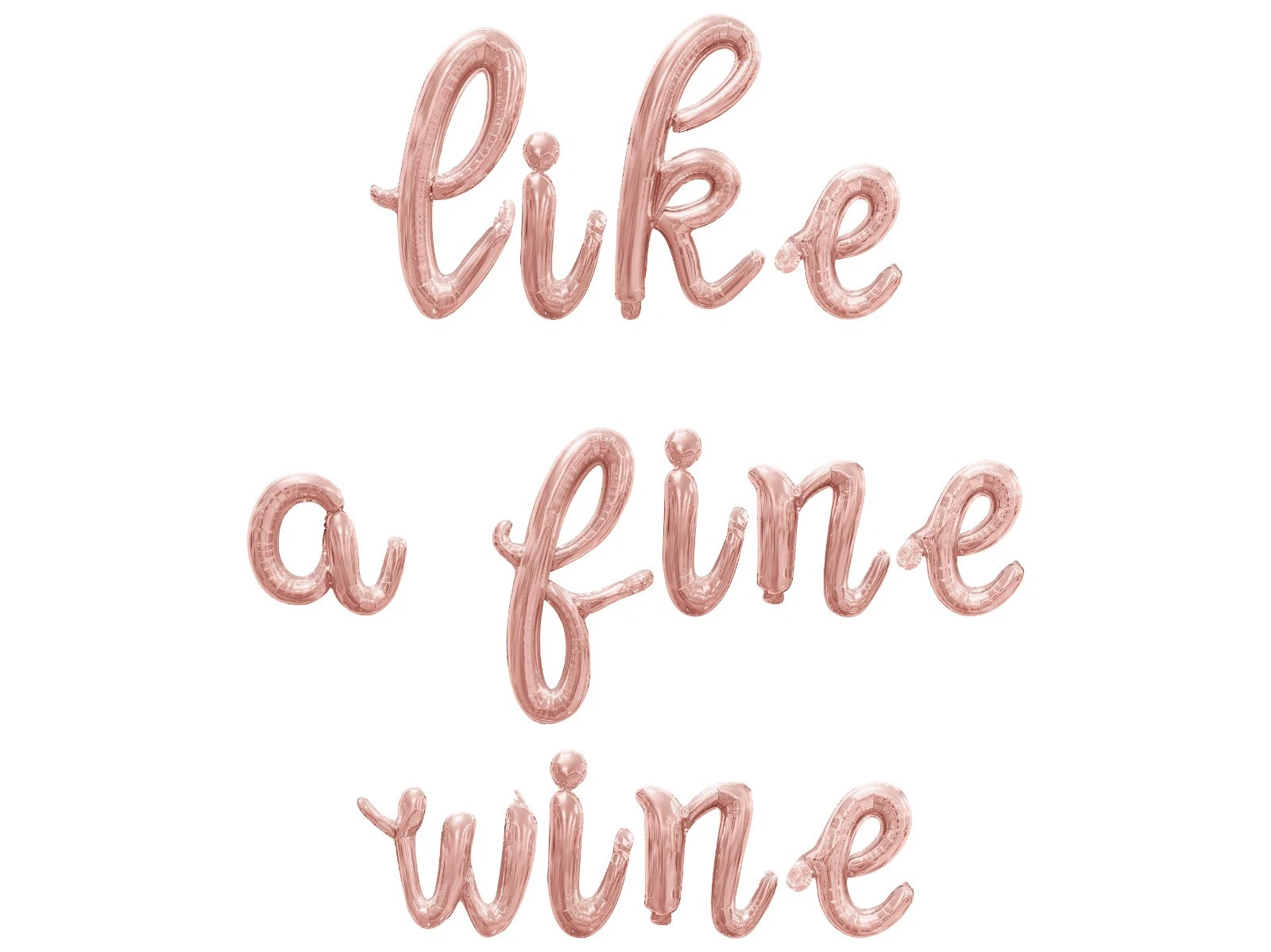 LIKE A FINE WINE Cursive Letter Balloon Banner - DIY Birthday Party ...