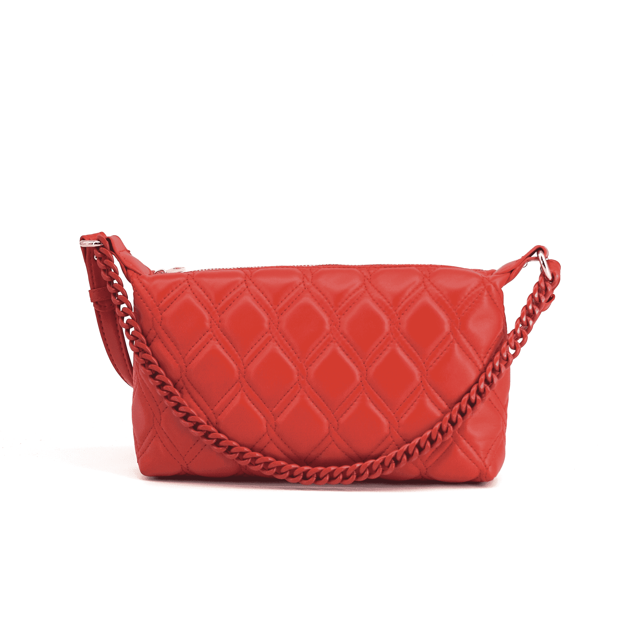 LIKE DREAMS Vegan Leather Chain Link Top Handle Ruby Baguette Crossbody ...
