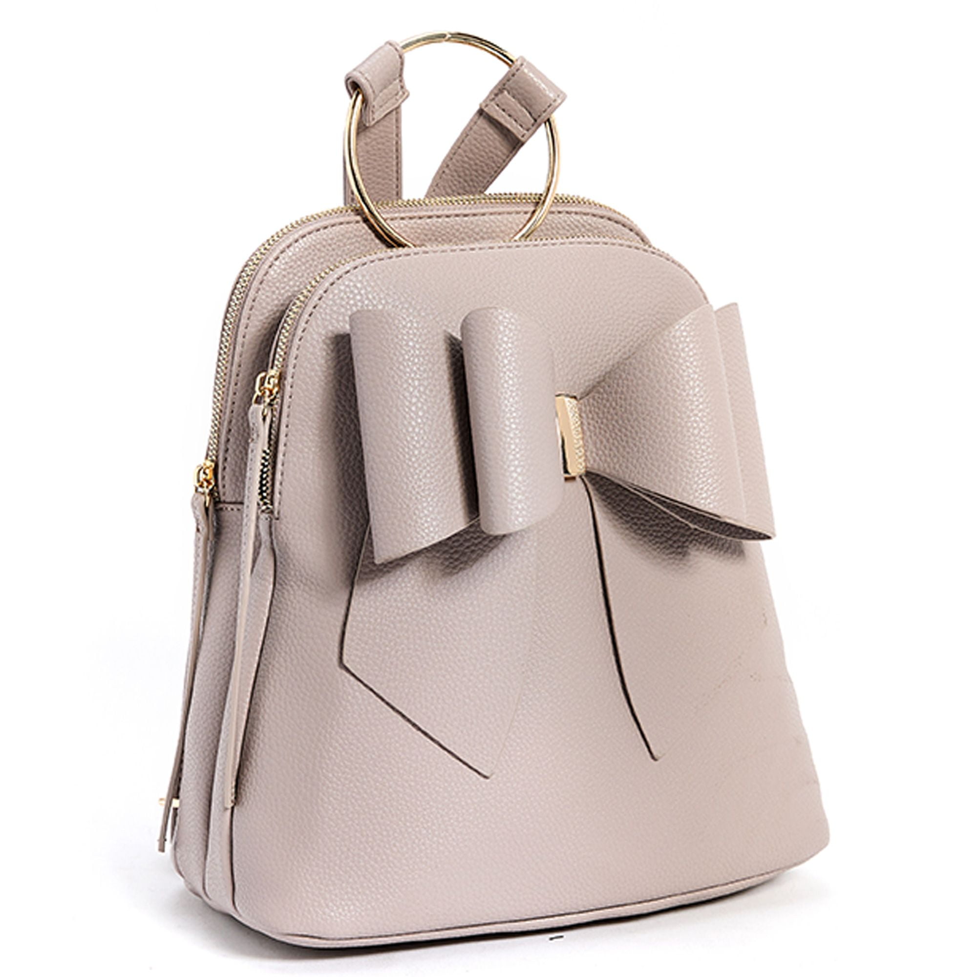 LIKE DREAMS Women's Bow Jasmine Ring Top Handle Vegan Leather Fashion ...