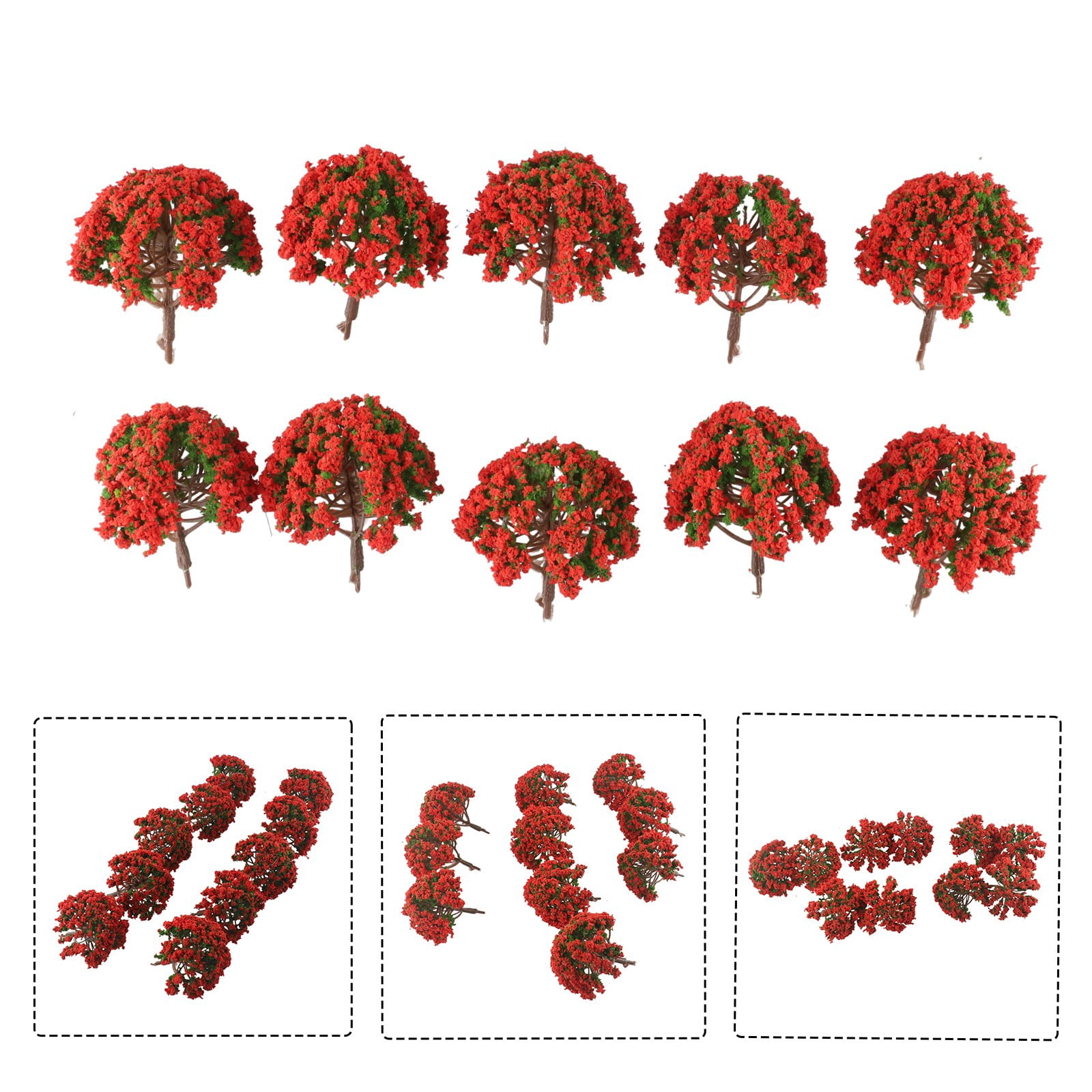 LIKEM 10x 1/150 1/100 Scale Artificial Model Trees Train Forest Diorama ...