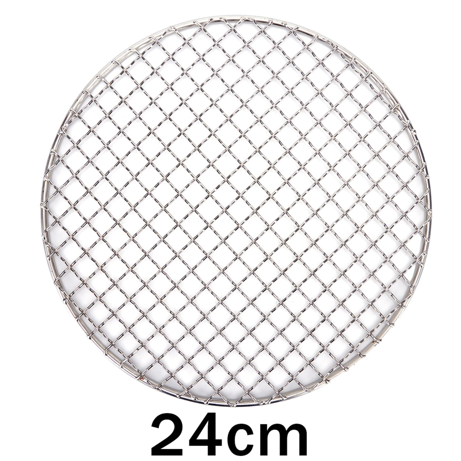 LIKEM Round Stainless Steel BBQ Mesh Non-Stick Korean BBQ Mesh Bacon ...