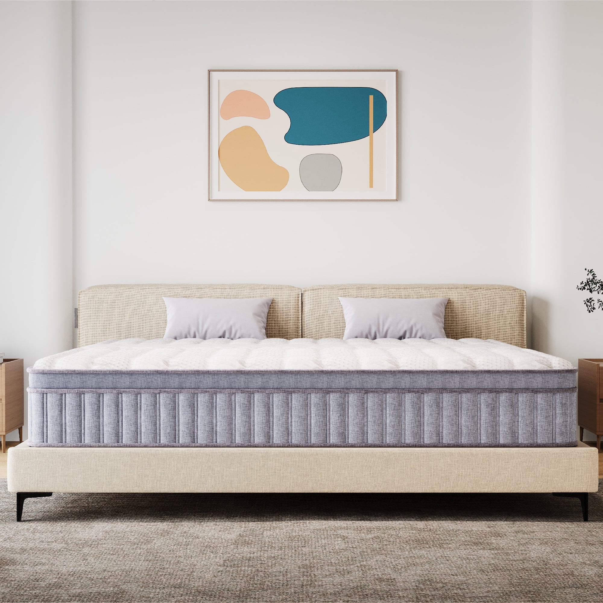 LIKIMIO King Mattress, 10" Gel Memory Foam Mattress with Ice Silk Cover ...