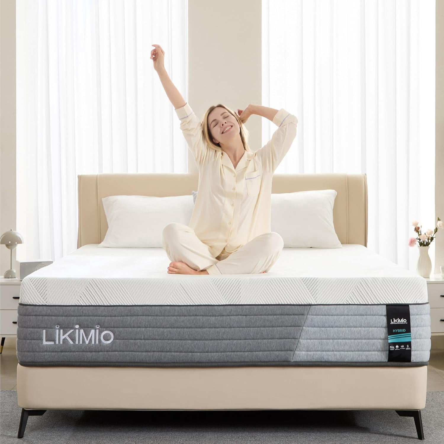 LIKIMIO Queen Size Mattress, 12 Inch Gel Memory Foam Mattress with ...