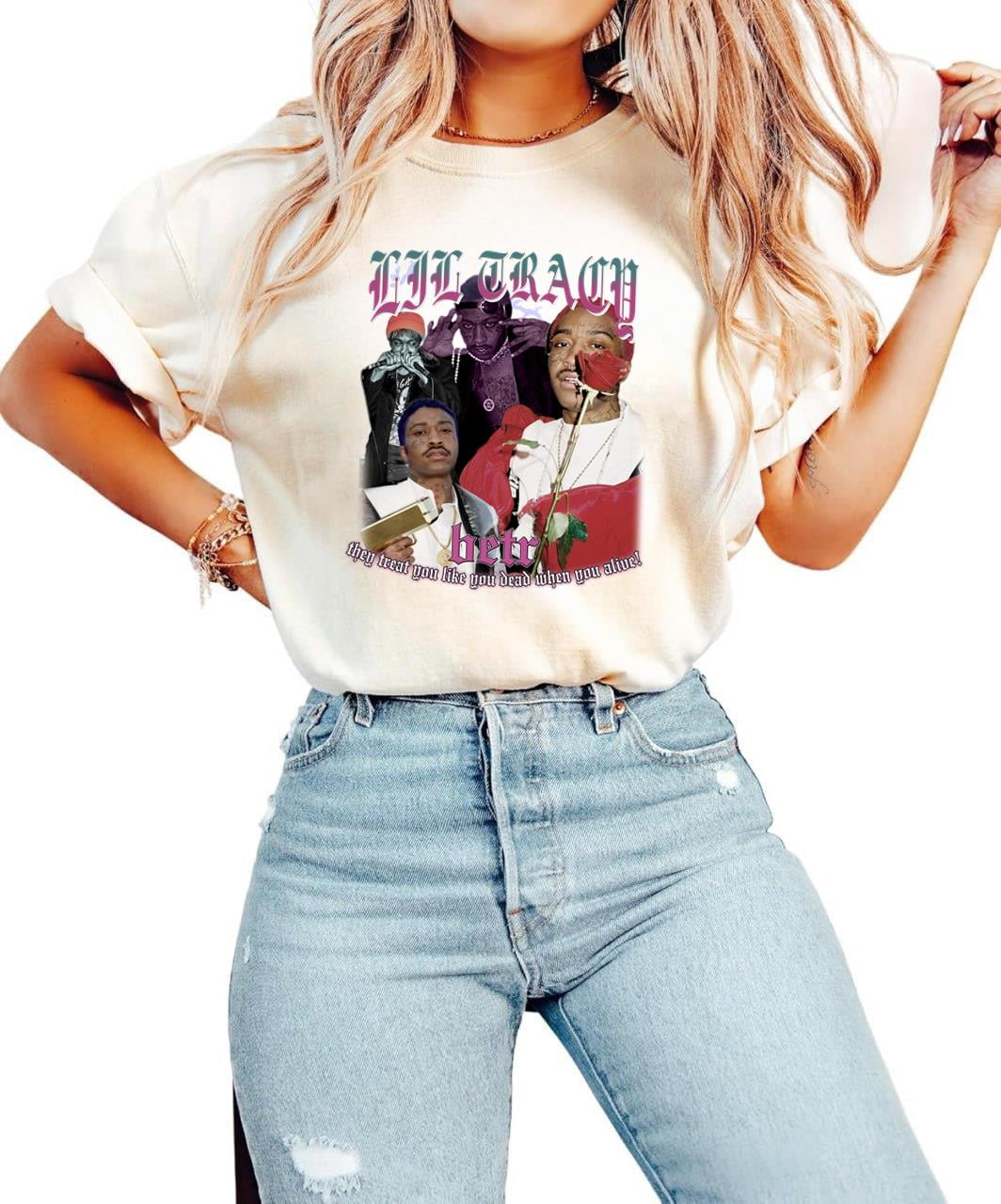 LIL TRACY Lil Tracy COMFORT COLOR T-SHIRT, for men & women, up to size 4XL - Walmart.com