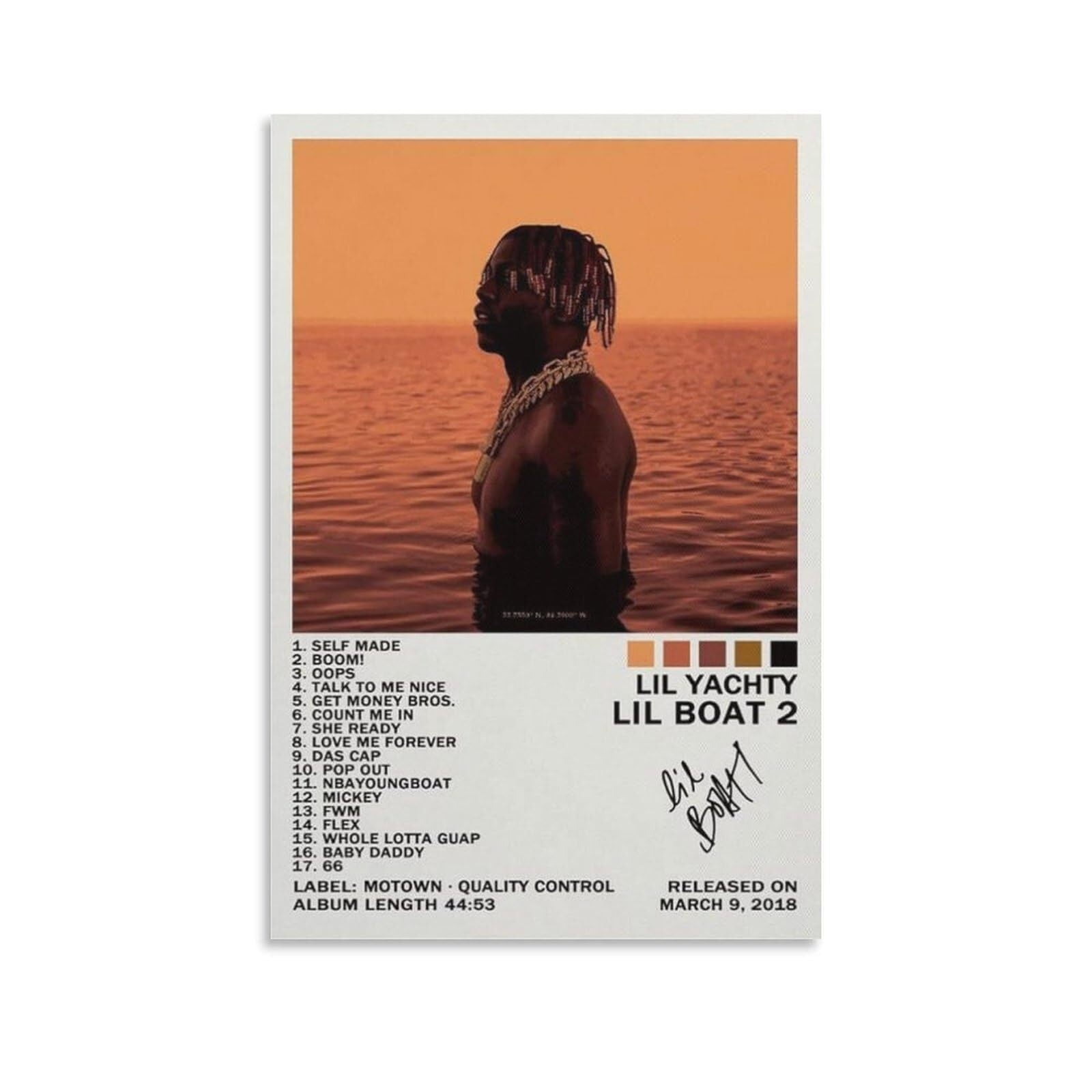 LIL YACHTY LIL BOAT 2 Canvas Poster Bedroom Decoration Landscape Office ...