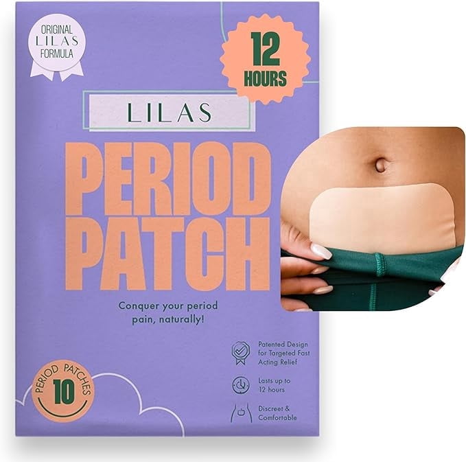 Lilas Period Pain Patch, Discreet & Plant-Based Instant Period Cramp ...