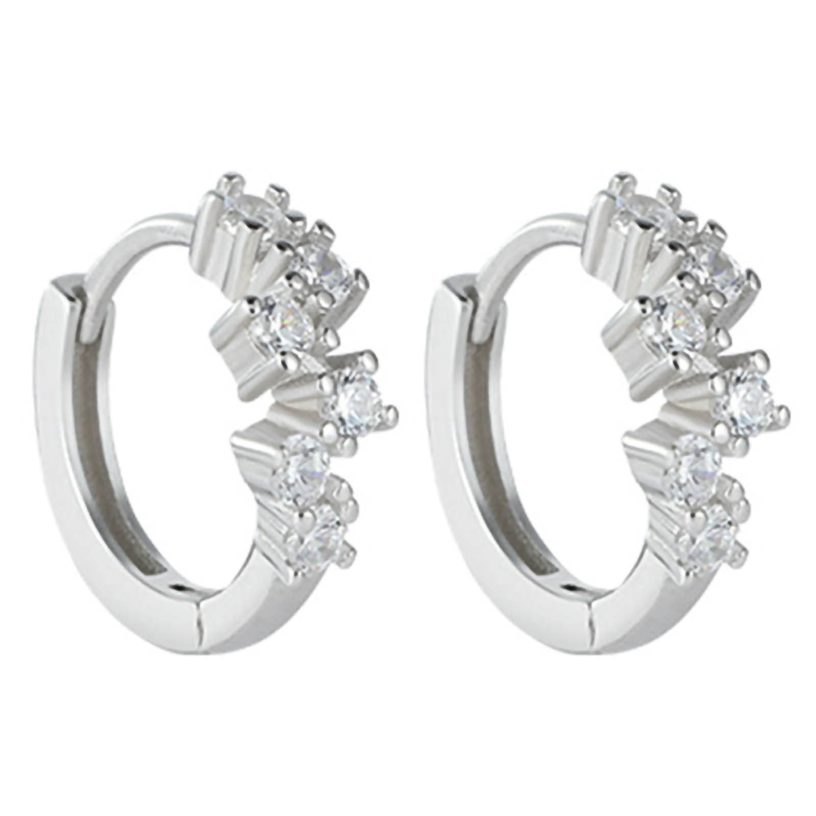 LILELIS Long Stud Earrings for Women Flash Diamond Stud Earrings Simple ...