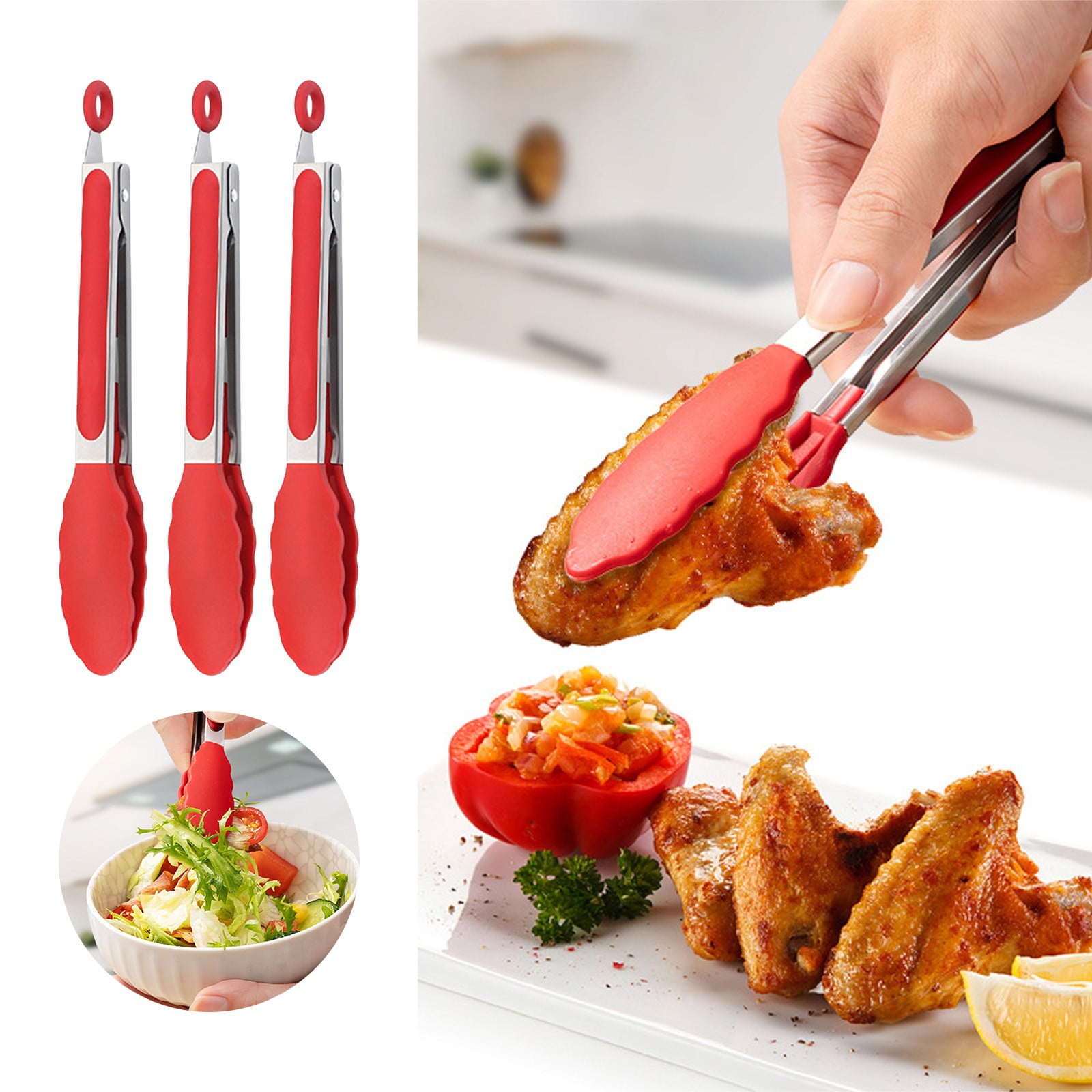 LILELIS New 430 Stainless Steel Food Clip Barbecue Grill Clip 7 Gifts ... LILELIS New 430 Stainless Steel Food Clip Barbecue Grill Clip 7 Gifts ...