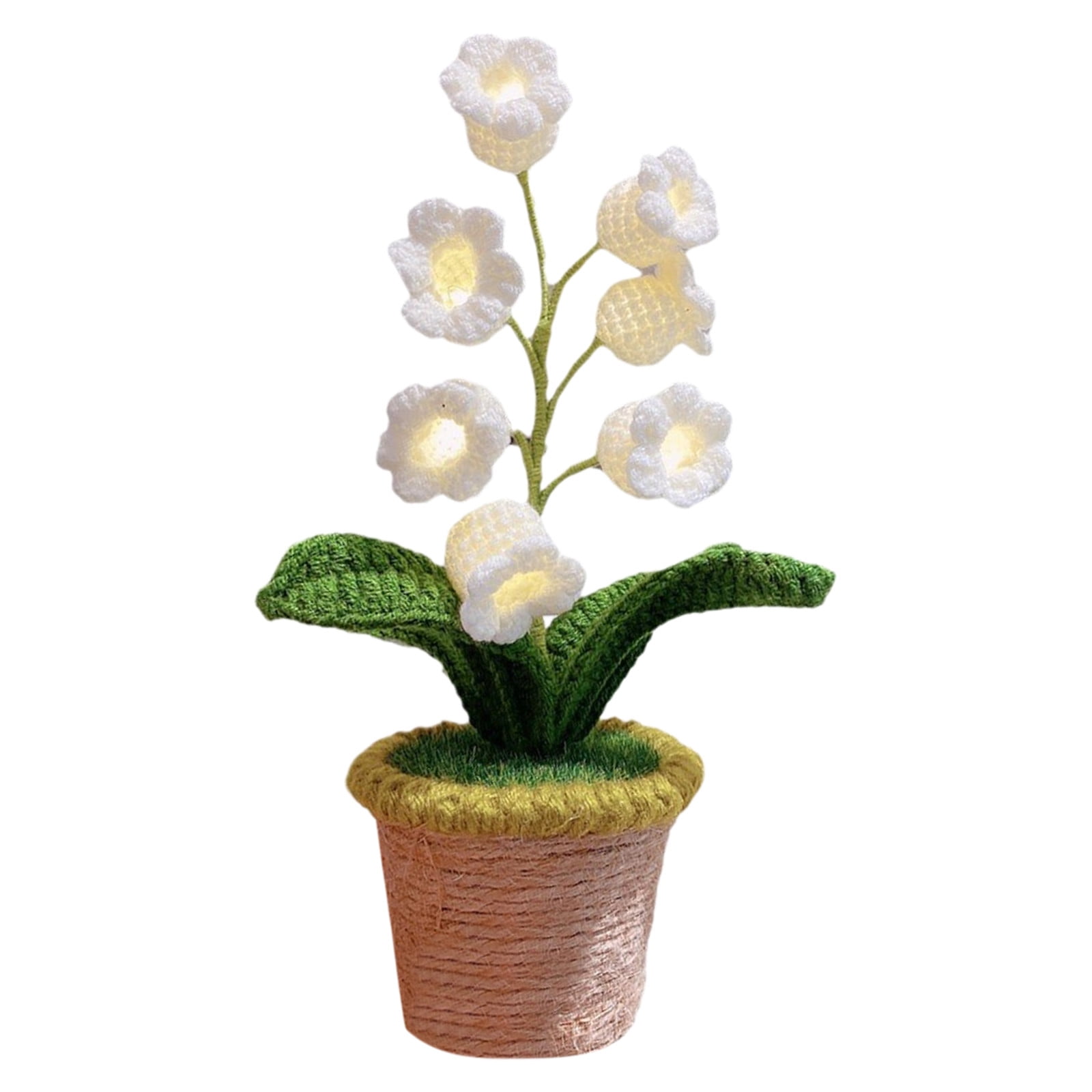 LILELIS Night Light Hallway Creative Weaving Bell Orchid Yarn Bouquet ...