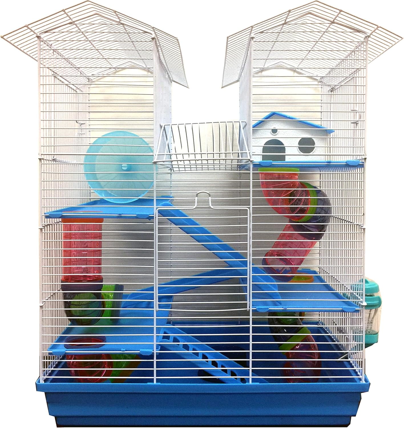 LILEYI 5-Floor Twin Tower Habitat Syrian Hamster Rodent Gerbils Mouse ...