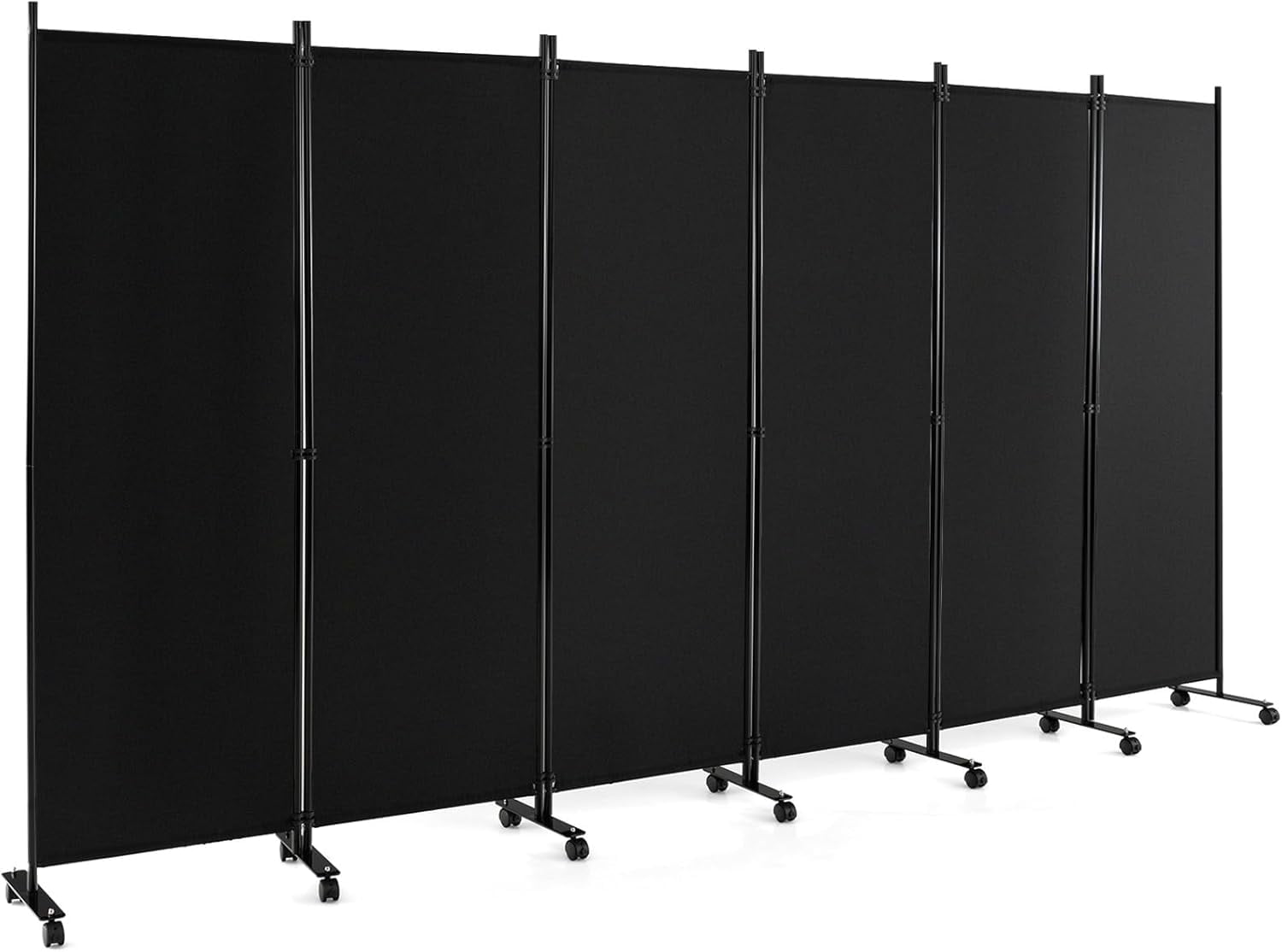LILEYI 6 Panel Room Divider, 132W x 68H Large Folding Privacy Screen ...