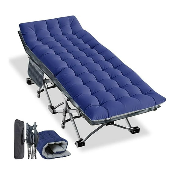 LILEYI Folding Camping Cots for Adults, Folding Cot with Mattress ...