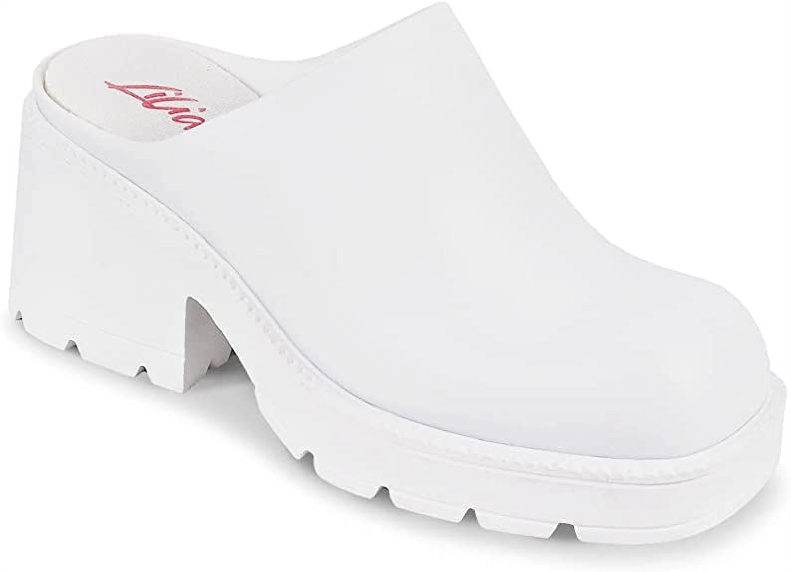 LILIANA POLYURETHANE CRAIG-1 PVC HEEL CLOSED TOE MULE - Walmart.com