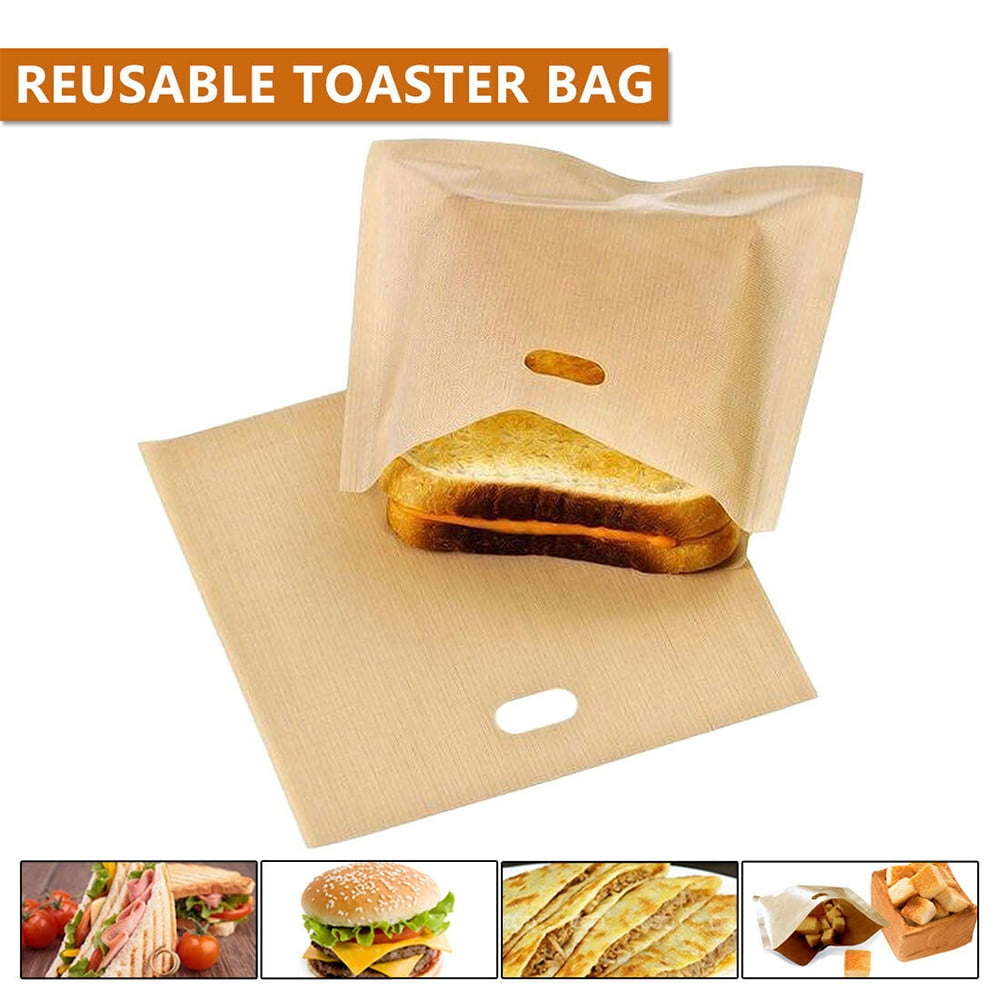 LILIANG 10 Pack Reusable Toaster Bags Non-Stick, Toasted Sandwich Bags ...