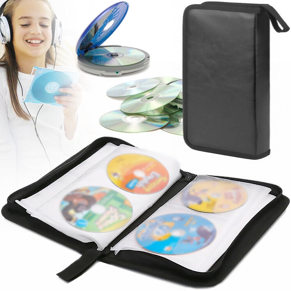 LILIANG 80 Capacity CD Wallets Portable VCD DVD Disc Storage Case Bag ...