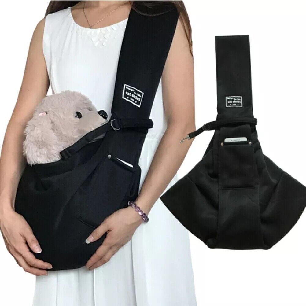 LILIANG Dog Carrier Sling Hand-Free Puppy Carrier with Storage Pocket ...