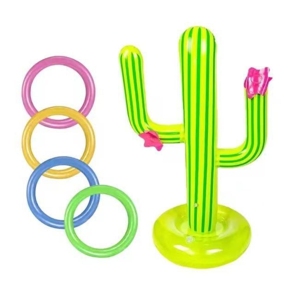 LILIANG Inflatable Cactus Ring Toss Game Set Target Toss Toys Floating ...