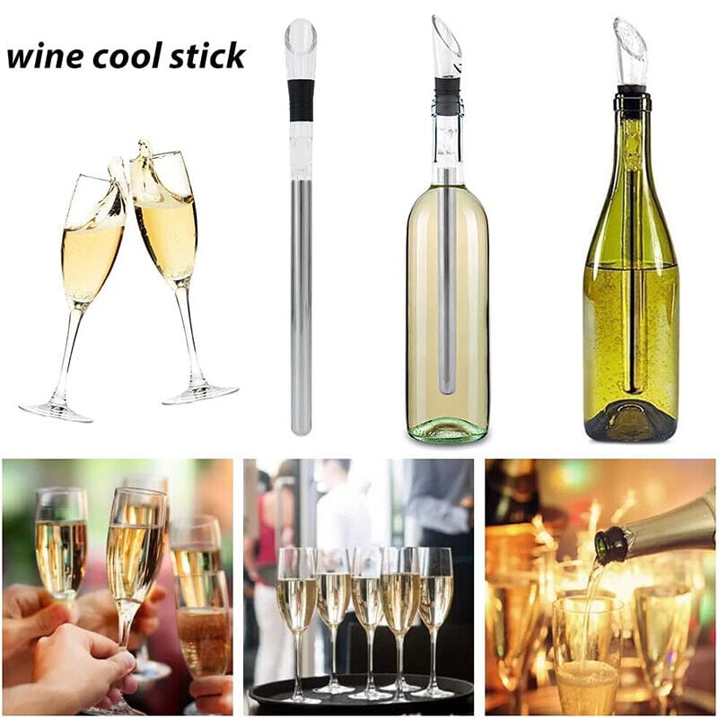 LILIANG Wine Chiller Stick 3-in-1 Stainless Steel Wine Bottle Cooler ...
