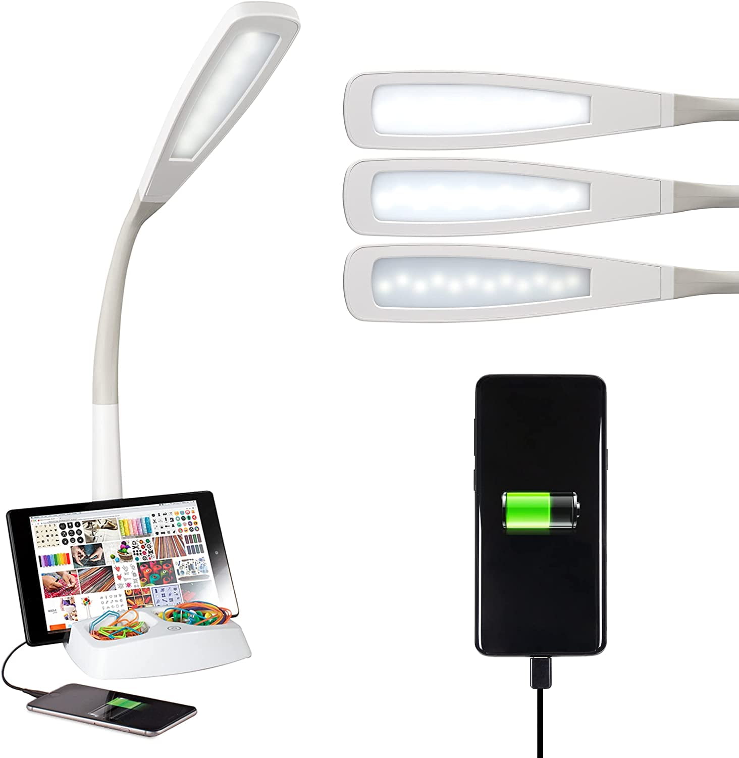 LILIUPENG LED Desk Lamp with Tablet & Smart Phone Stand- ClearSun LED ...