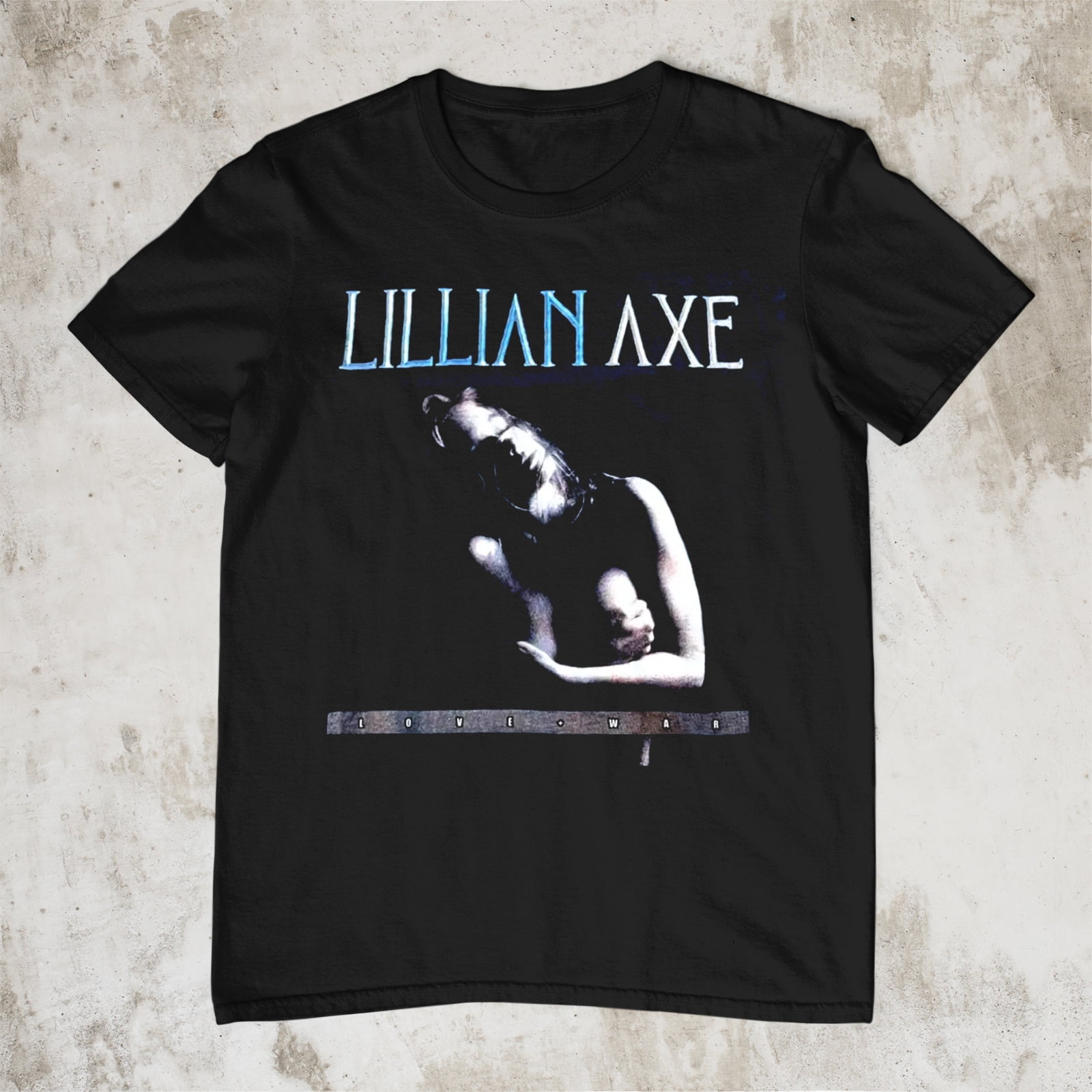 LILLIAN AXE SHIRT LOVE & WAR GLAM Black All Size Short Sleeve Shirt ...