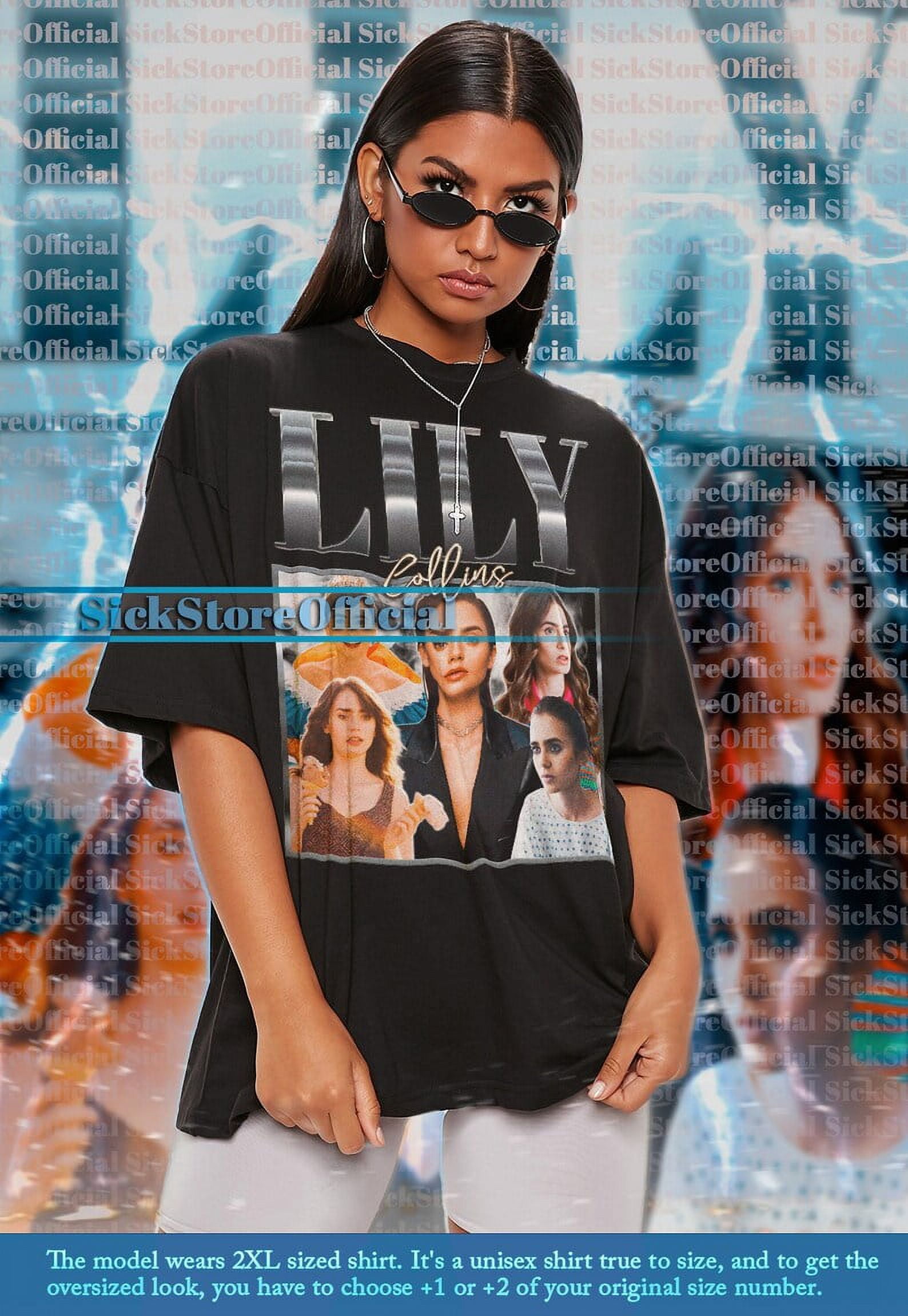 LILY COLLINS Vintage Shirt, Lily Collins Homage Tshirt, Lily Collins ...